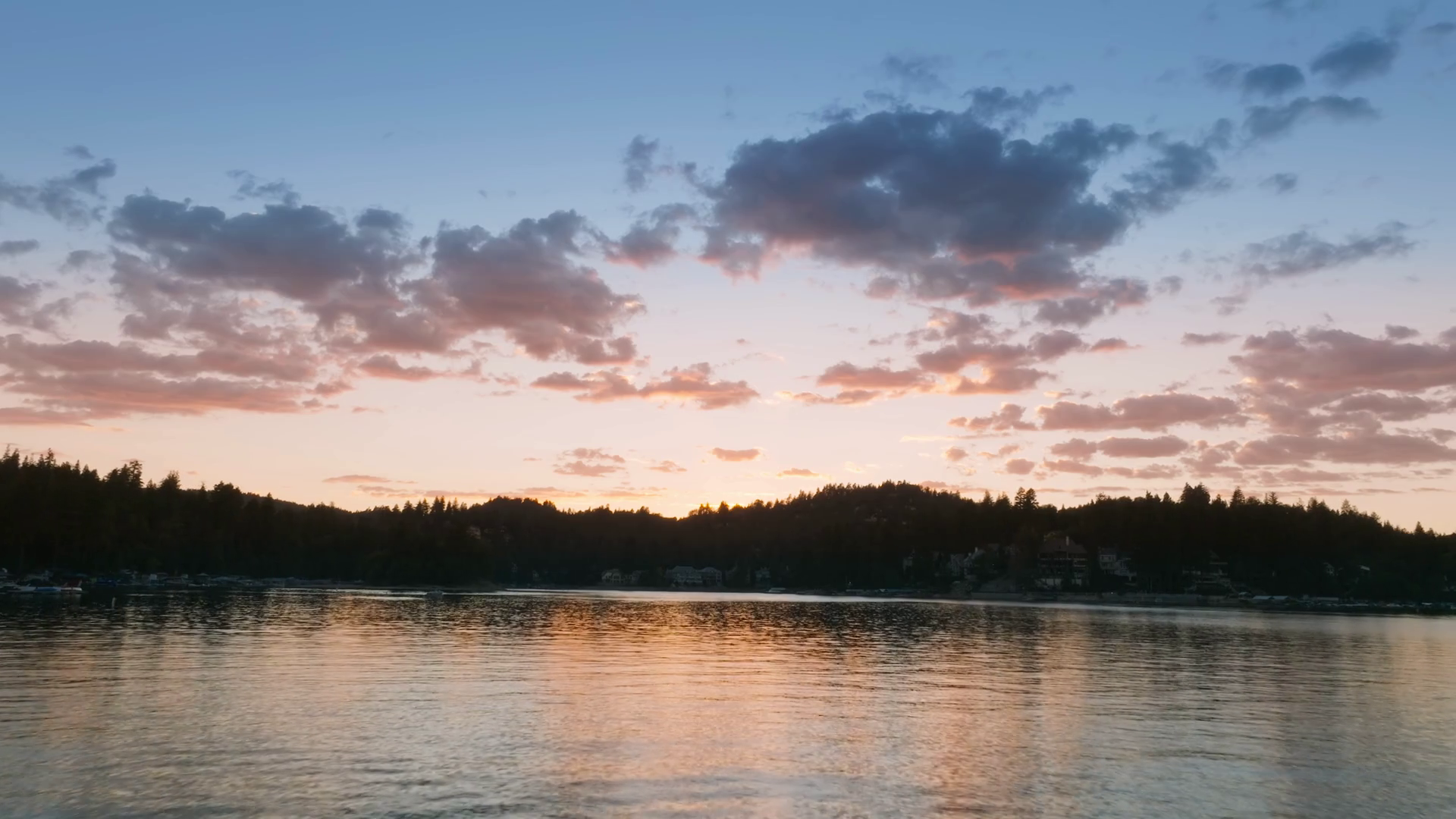 Overhead Shot Of Lake Arrowhead Waterfront Stock Footage SBV-347795737 ...