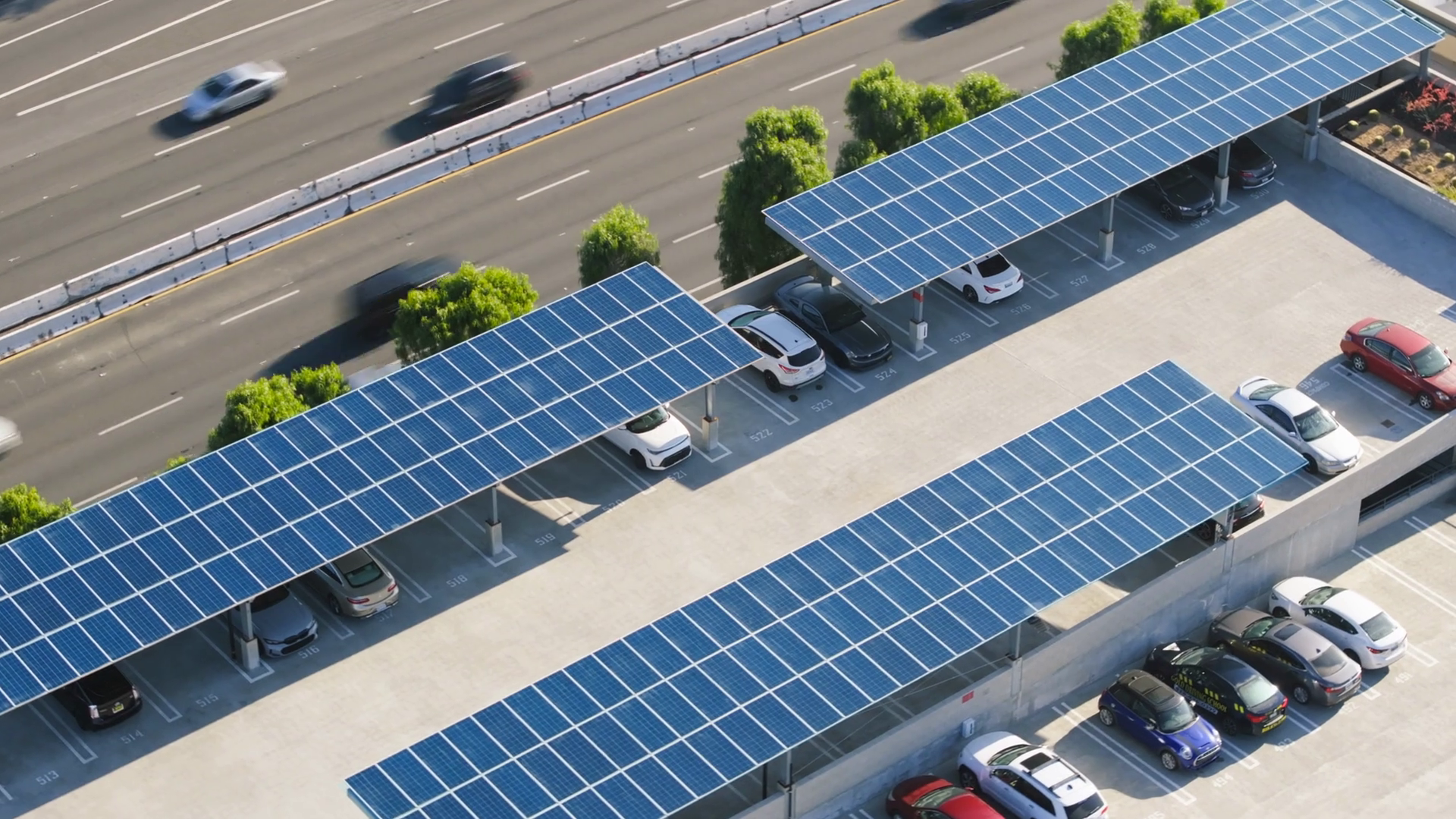 Overhead View Of Cars Parked On Roof Of Stock Footage SBV-348763539 ...