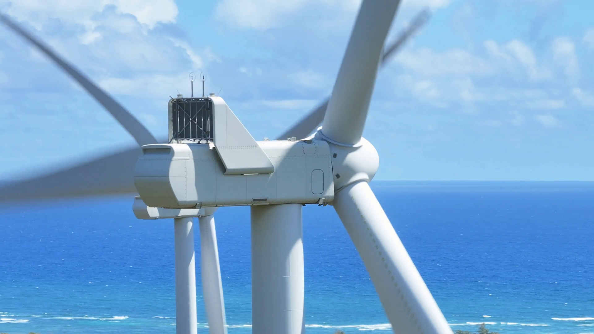 Closeup View Of Rotating Blades Of Windmills Stock Footage SBV ...