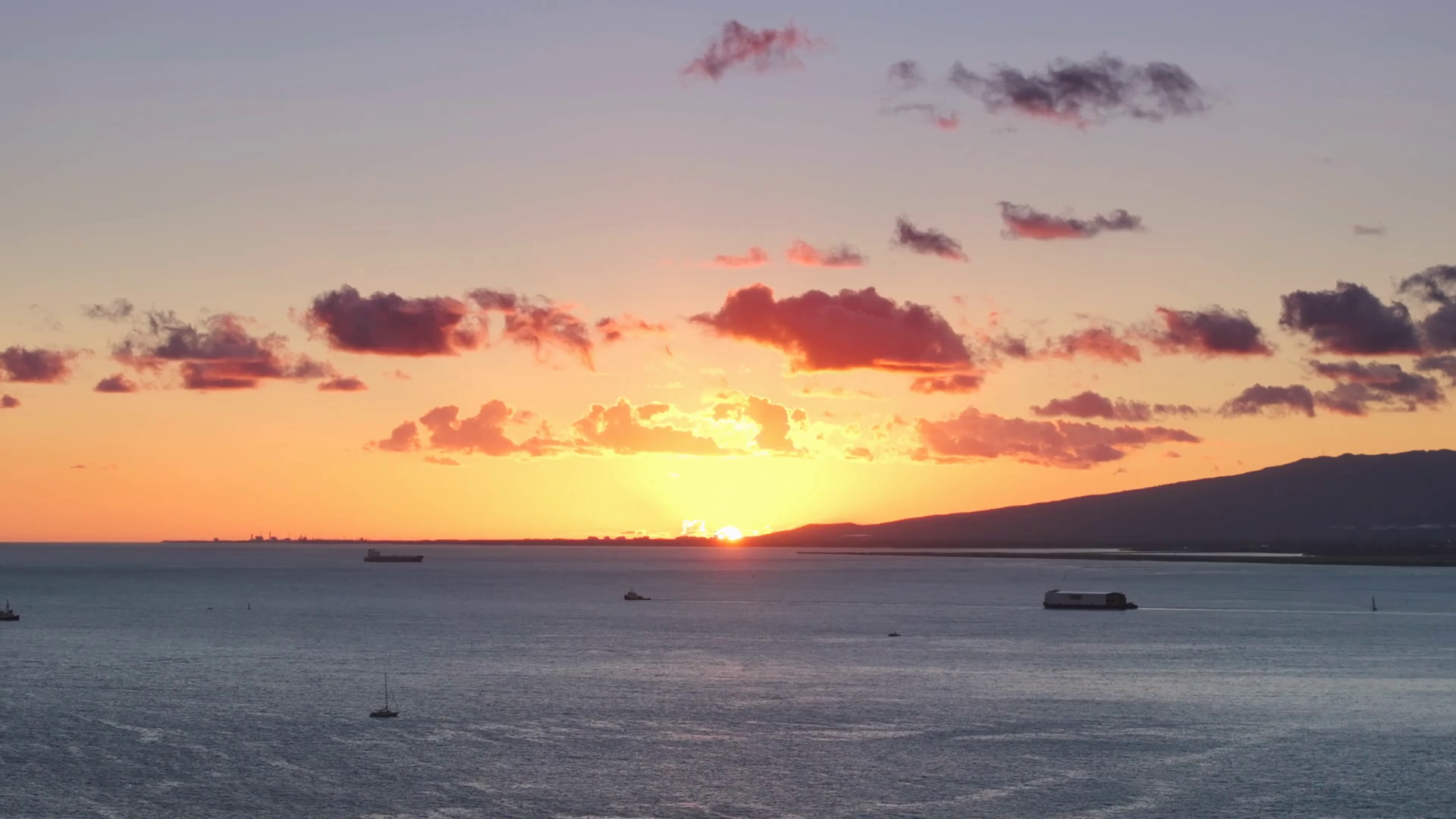 Cinematic Golden Sunset Above Pacific Ocean Stock Footage SBV-348833931 ...