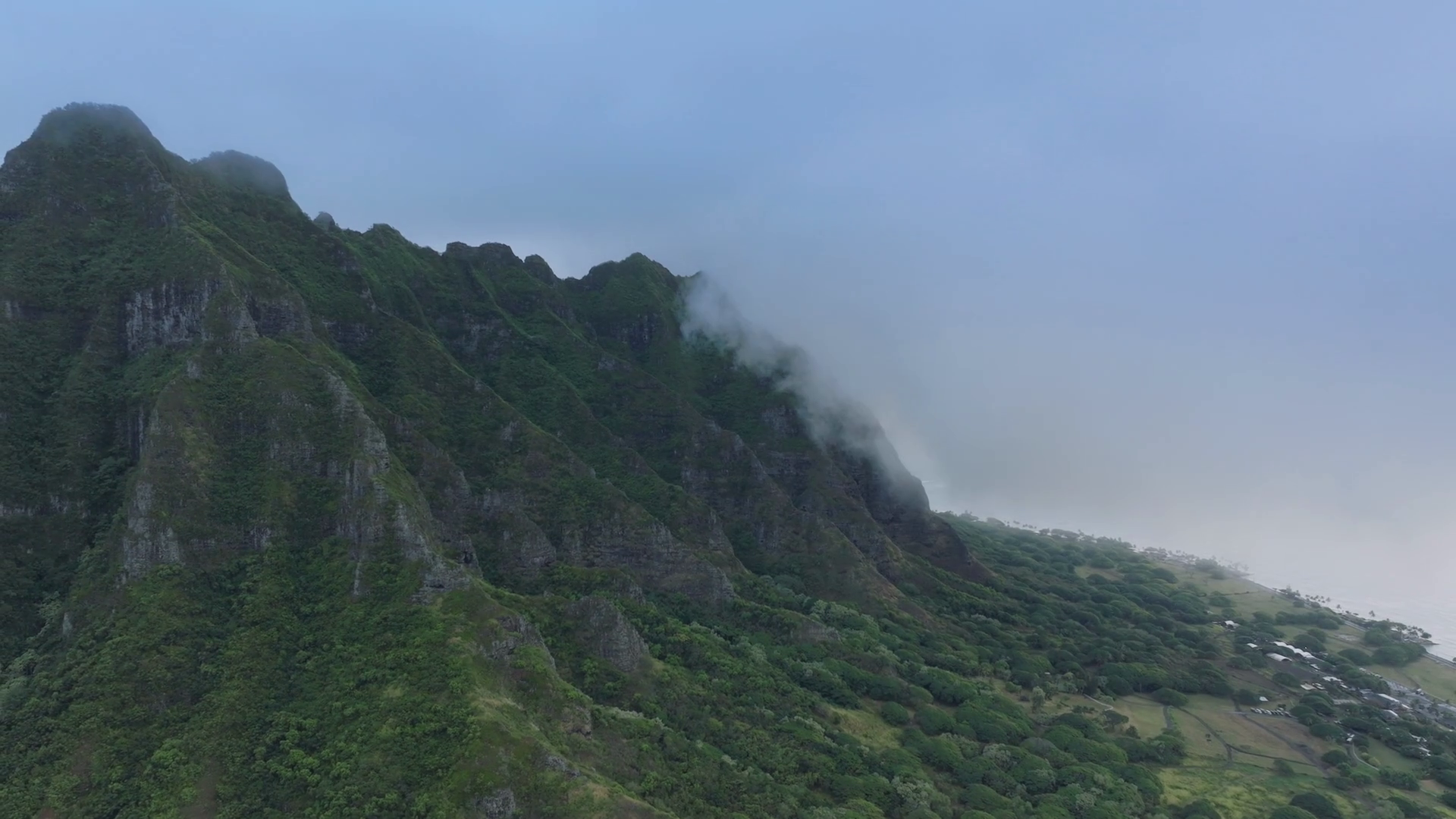 Rain Streaked Cliffs Cast Dramatic Stock Footage SBV-348856054 ...