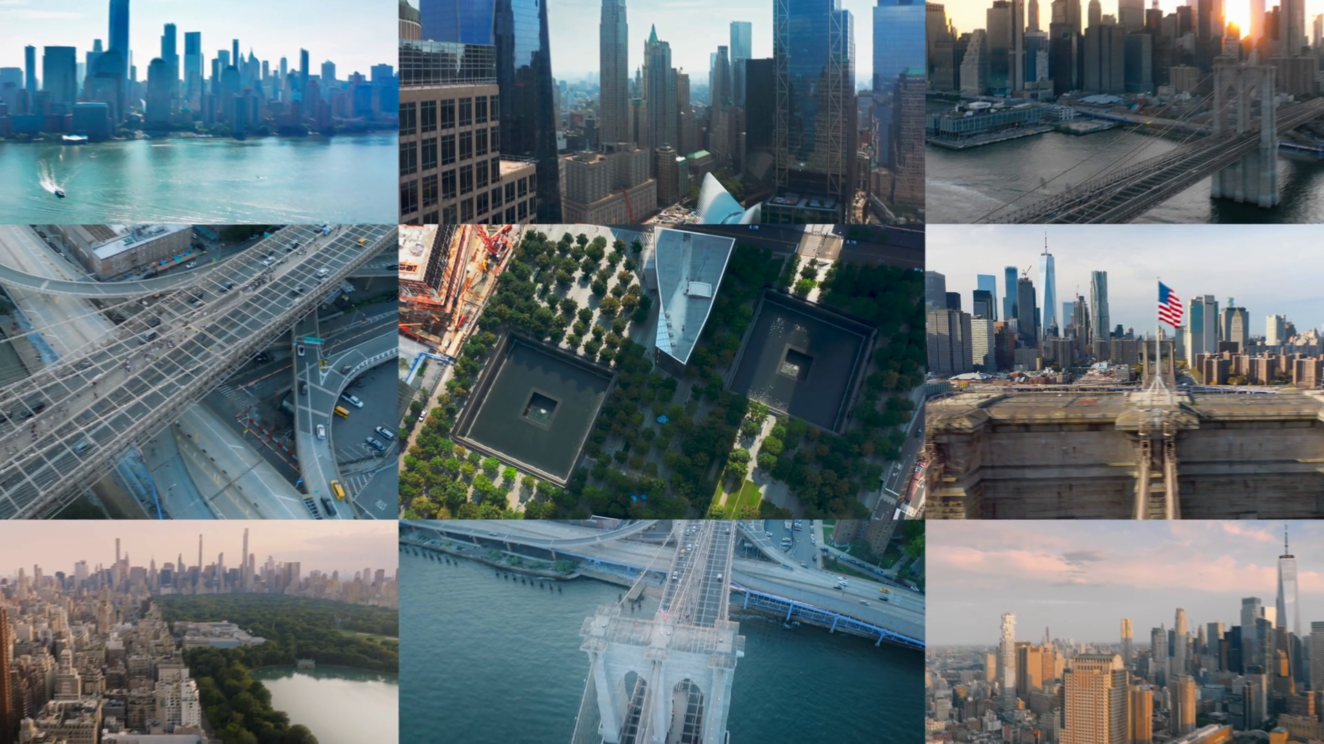 Aerial Zoom Out Collage Of New York City Stock Footage SBV-348867224 ...