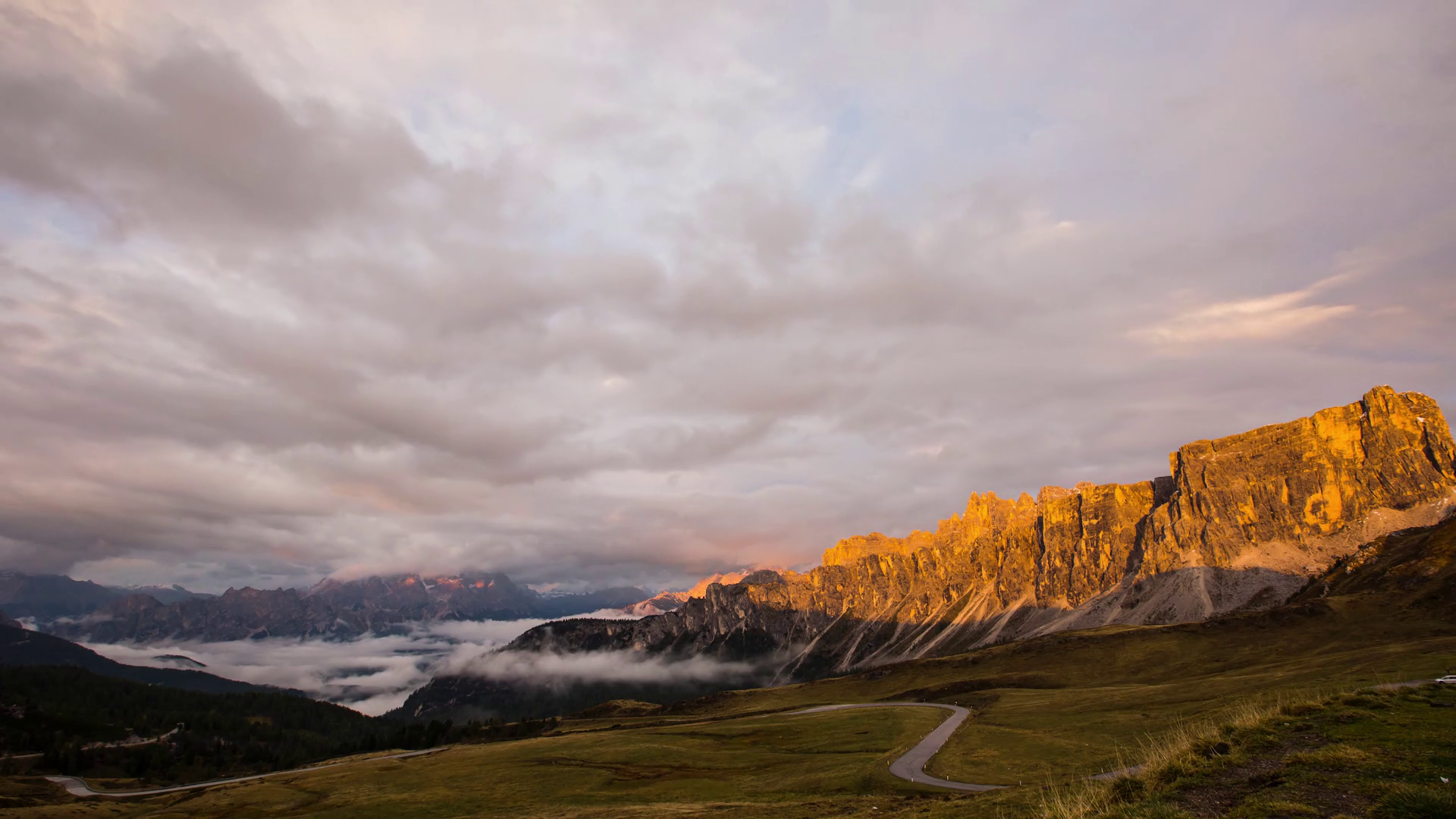 Sunset In Dolomites Mountains Alps Italy Stock Footage SBV-347802857 ...