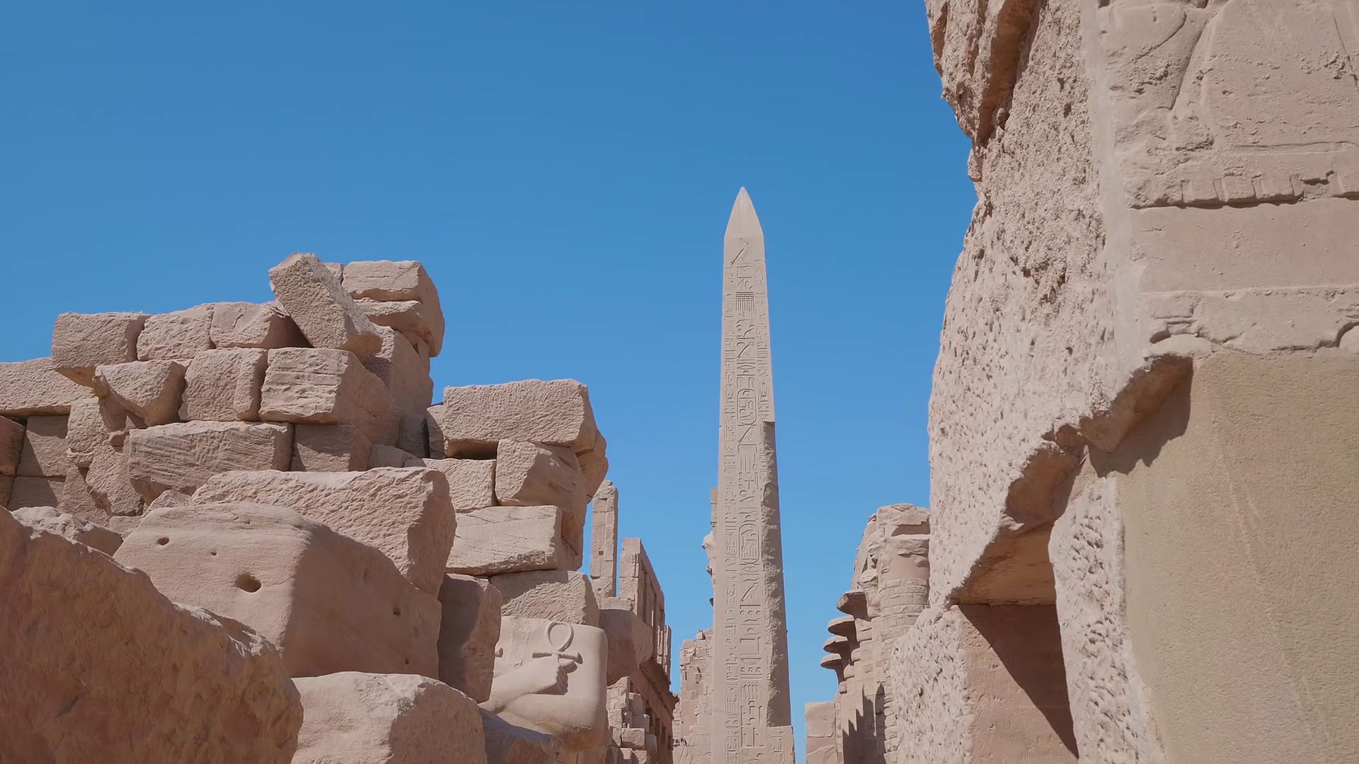 Ancient Egyptian Karnak Temple Complex In Stock Footage SBV-352708139 ...