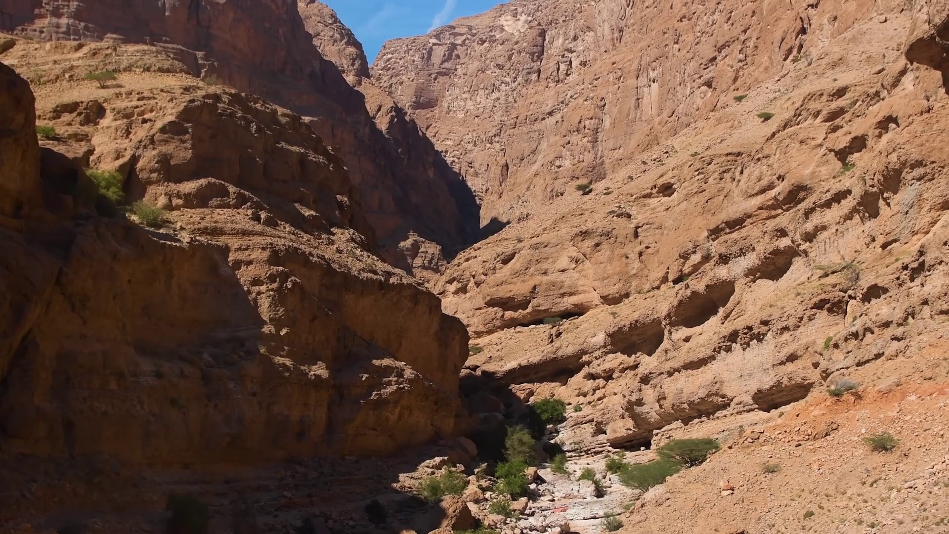 Scenic Footage Of Wadi Shab Village Al Fahal Stock Footage SBV ...