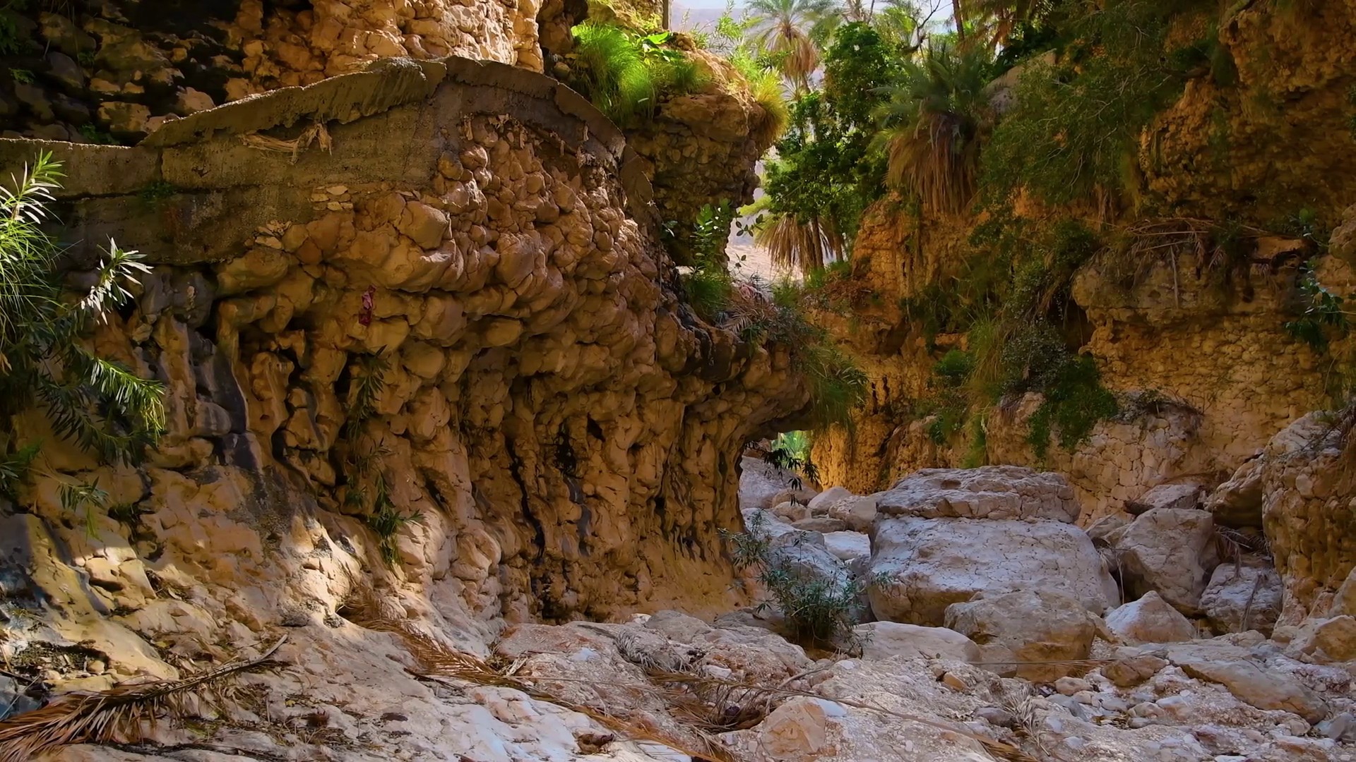 Wadi Shab Village Al Fahal Oman Stock Footage SBV-352939853 - Storyblocks