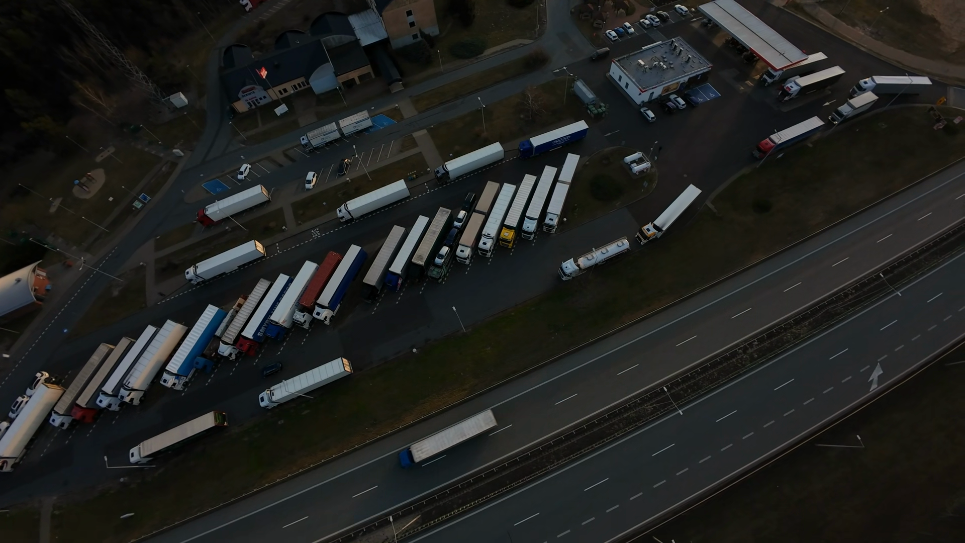 Aerial View Of Logistics Hub Solar Panels Stock Footage SBV-353677361 ...