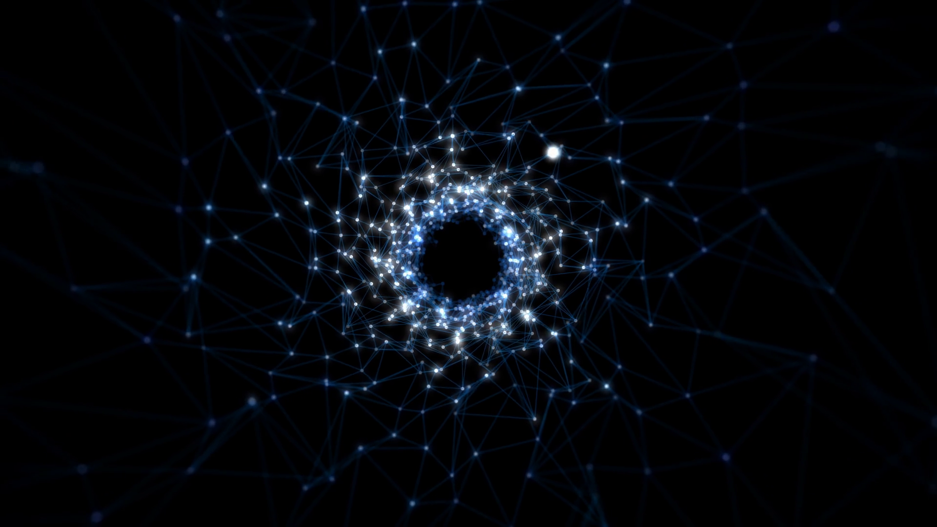 Glowing Blue Particles Form Circular Cluster Stock Motion Graphics SBV ...