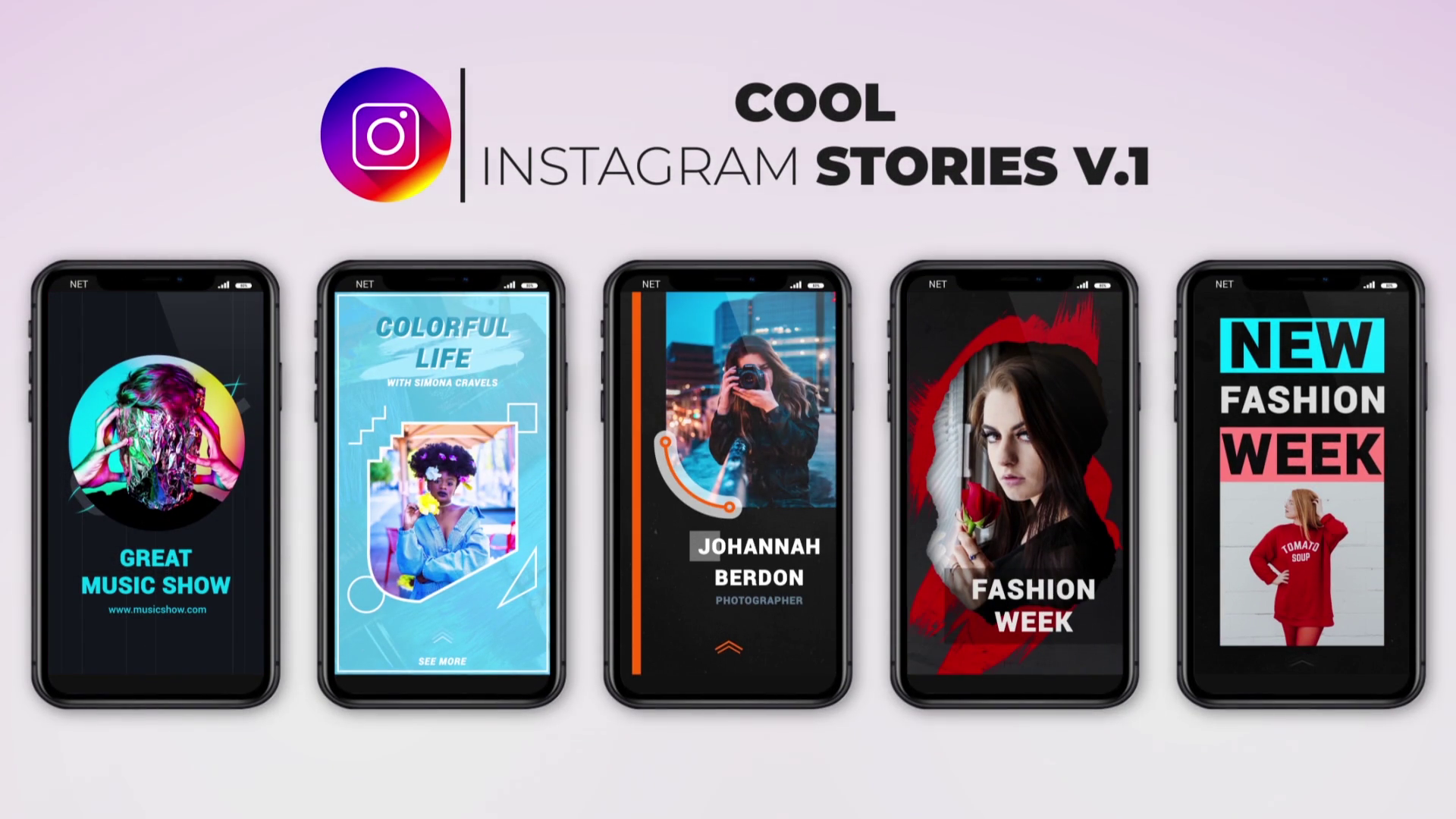 Cool Instagram Stories V 1 Template SBV-338603599 - Storyblocks
