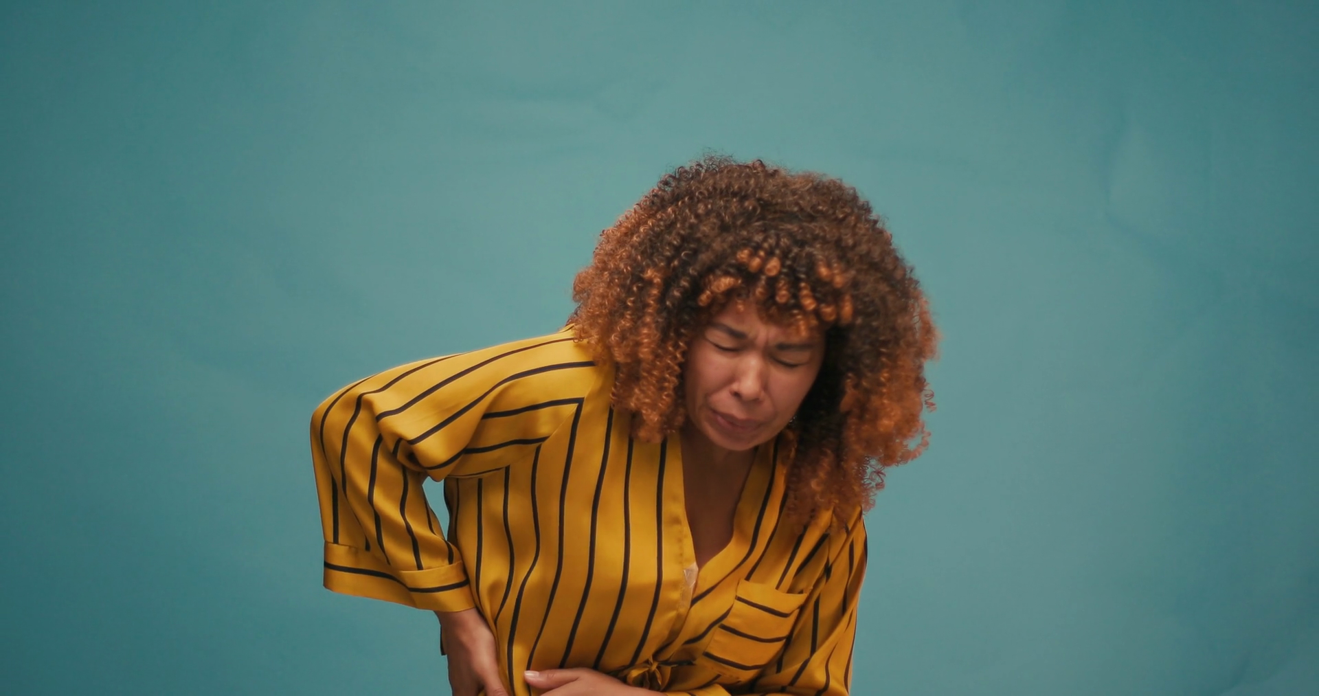 Upset Young Hispanic Woman Feeling Back Pain Stock Footage SBV ...