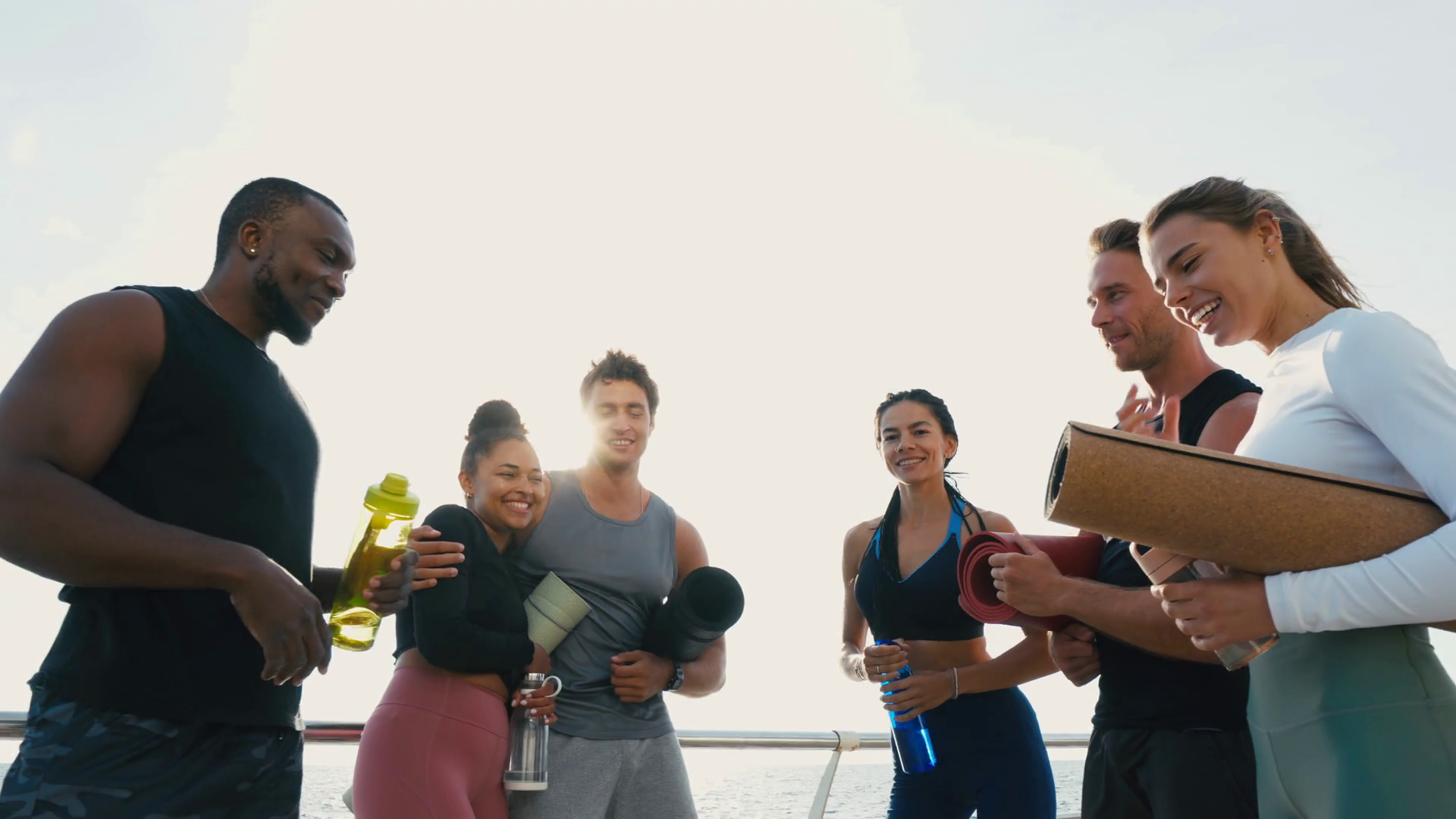 Happy Athletes Highfive Completing Hard Stock Footage SBV-348535470 ...