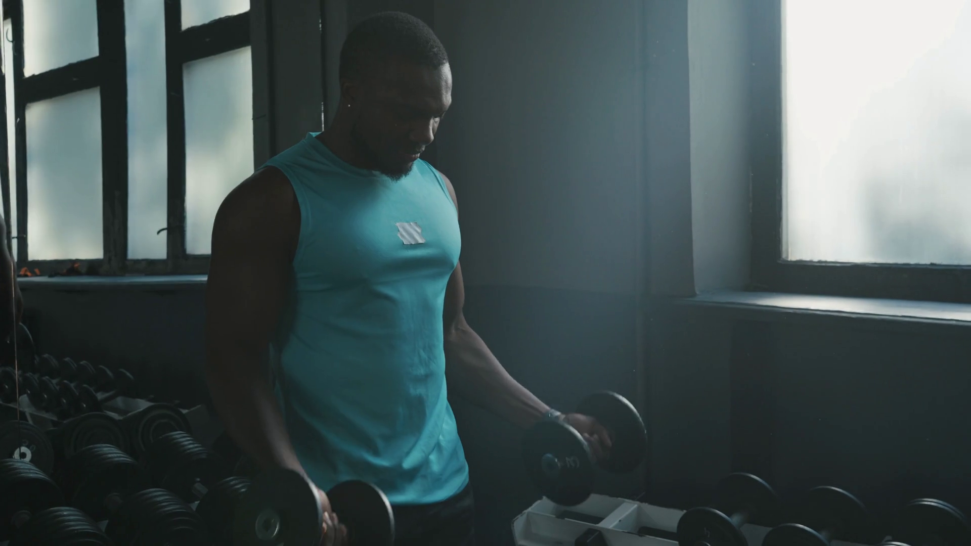 Muscular African-american Sportsman Trains Stock Footage SBV-348623344 - Storyblocks