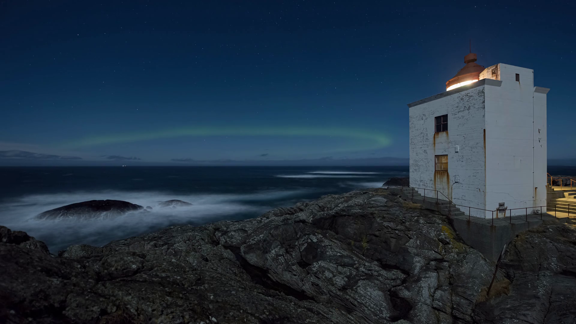 Ulla Lighthouse With Northern Lights Stock Footage SBV-338906225 ...