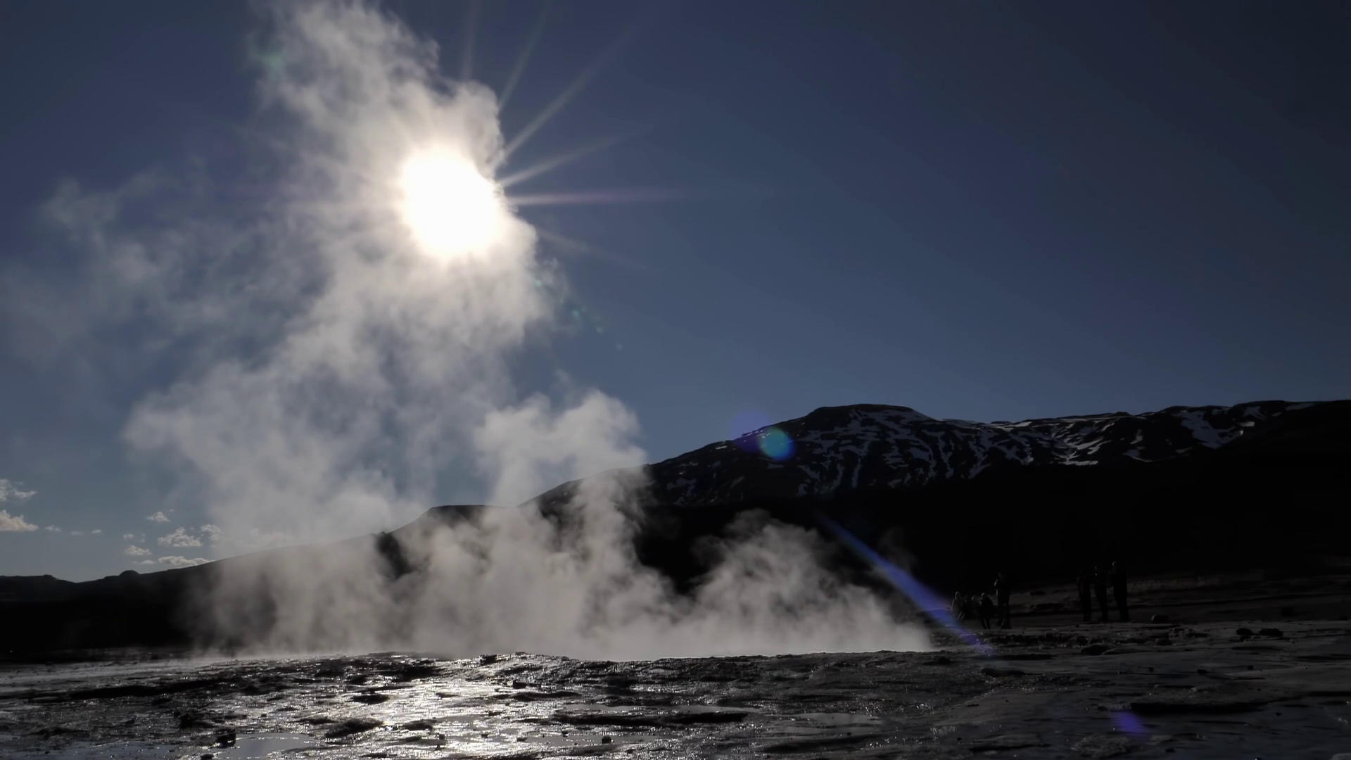 Geyser Eruption Slow Motion Sun Flare Geysir Stock Footage SBV ...
