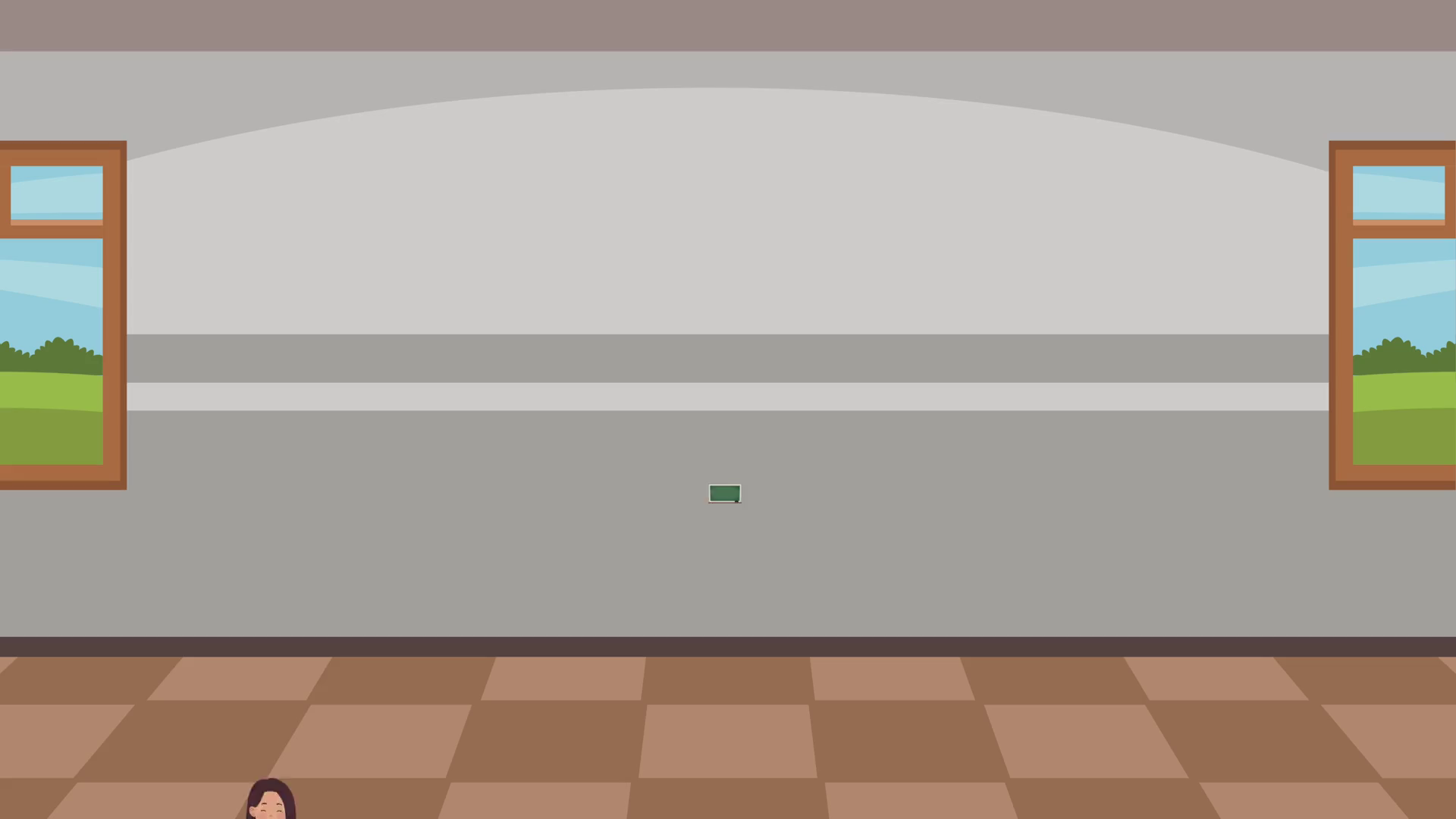 school animation with teacher and students classroom Motion Background ...