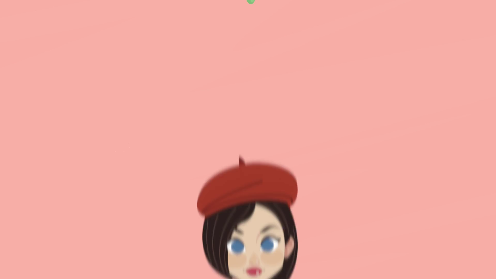 Beautiful Girl Wearing Beret Character Motion Background 0011 Sbv 346821008 Storyblocks