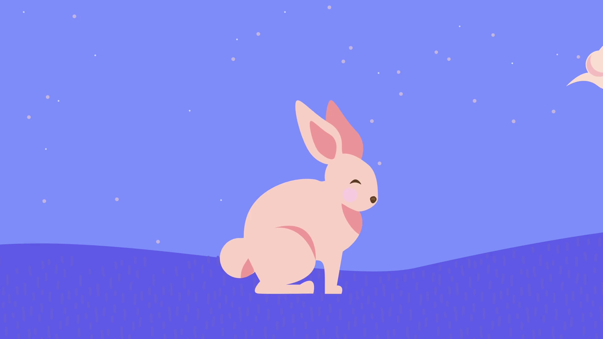 cute rabbit in garden animation Motion Background 00:11 SBV-347089866 ...