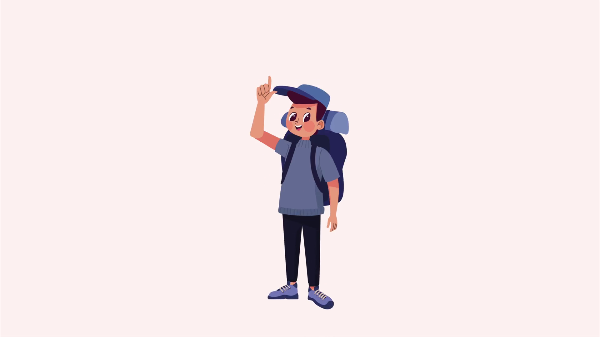Young Male Tourist With Travelbag Animation Stock Motion Graphics SBV ...