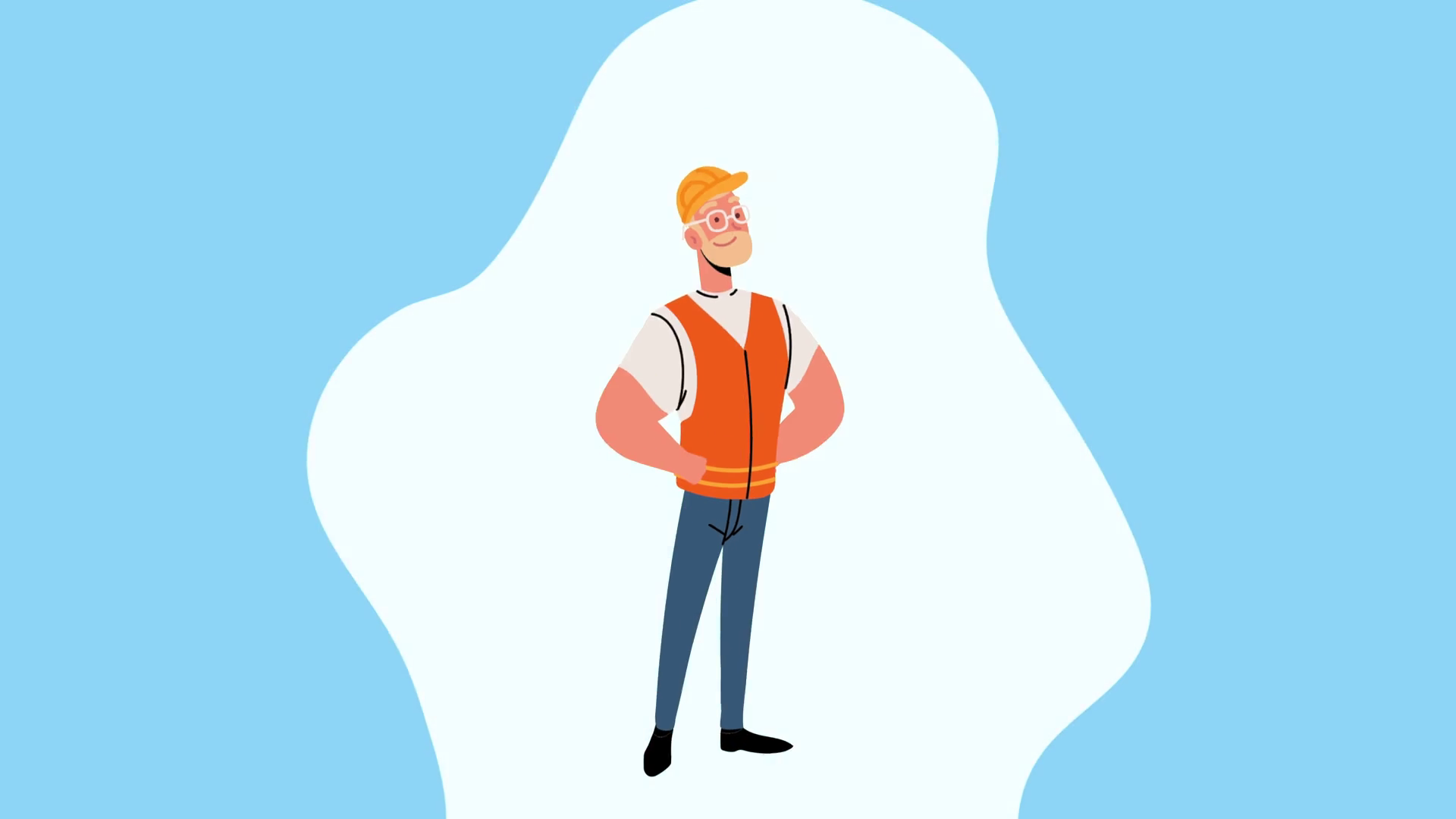 Builder Male Worker Character Animation Stock Motion Graphics SBV ...