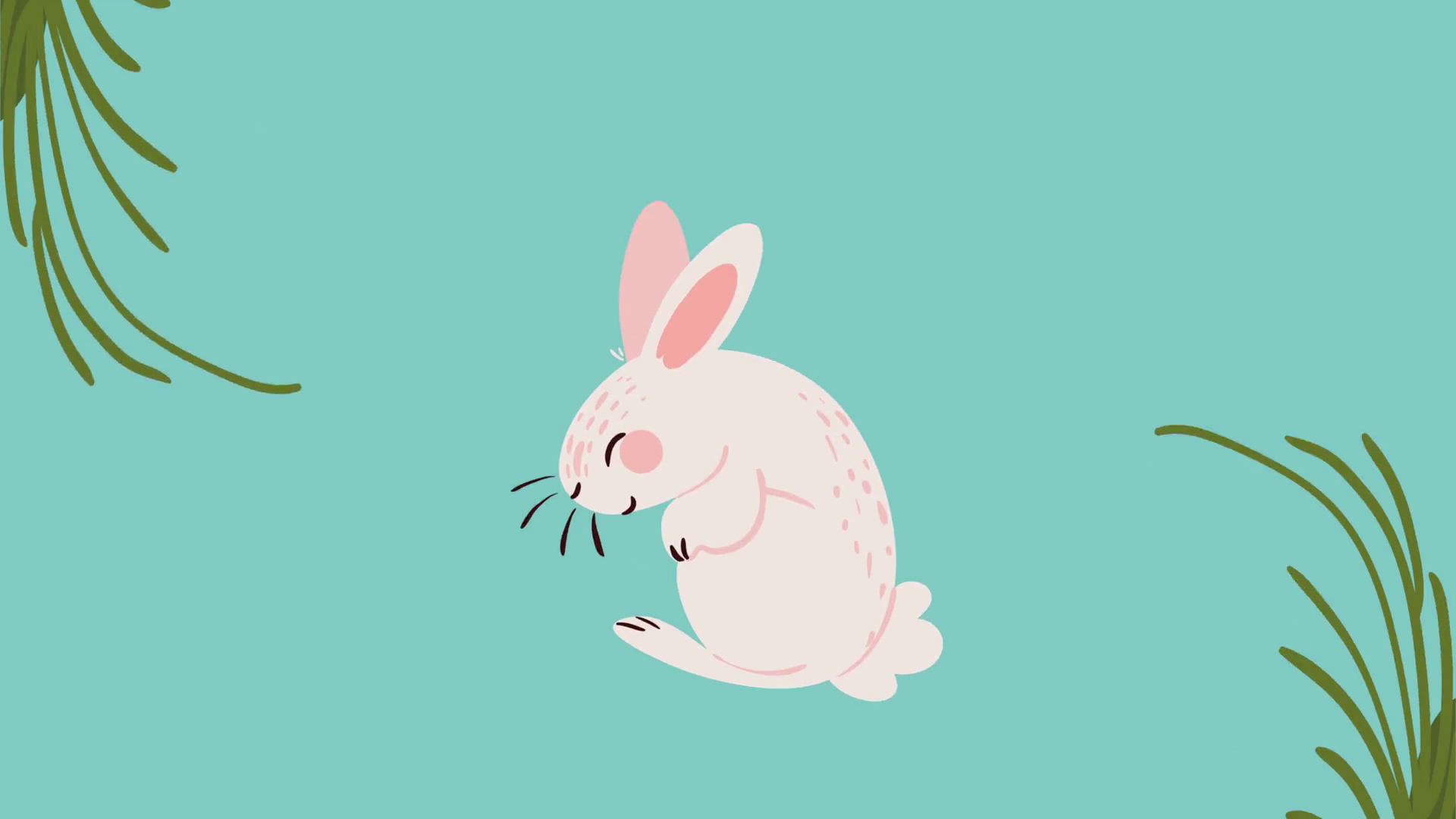 cute white rabbit animal animation Motion Background 00:11 SBV ...