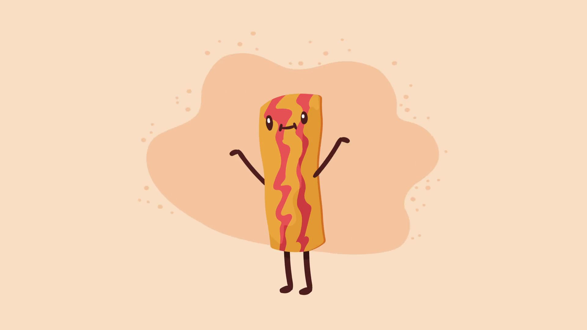 Bacon Kawaii Food Character Animation Stock Footage SBV-347305251 ...