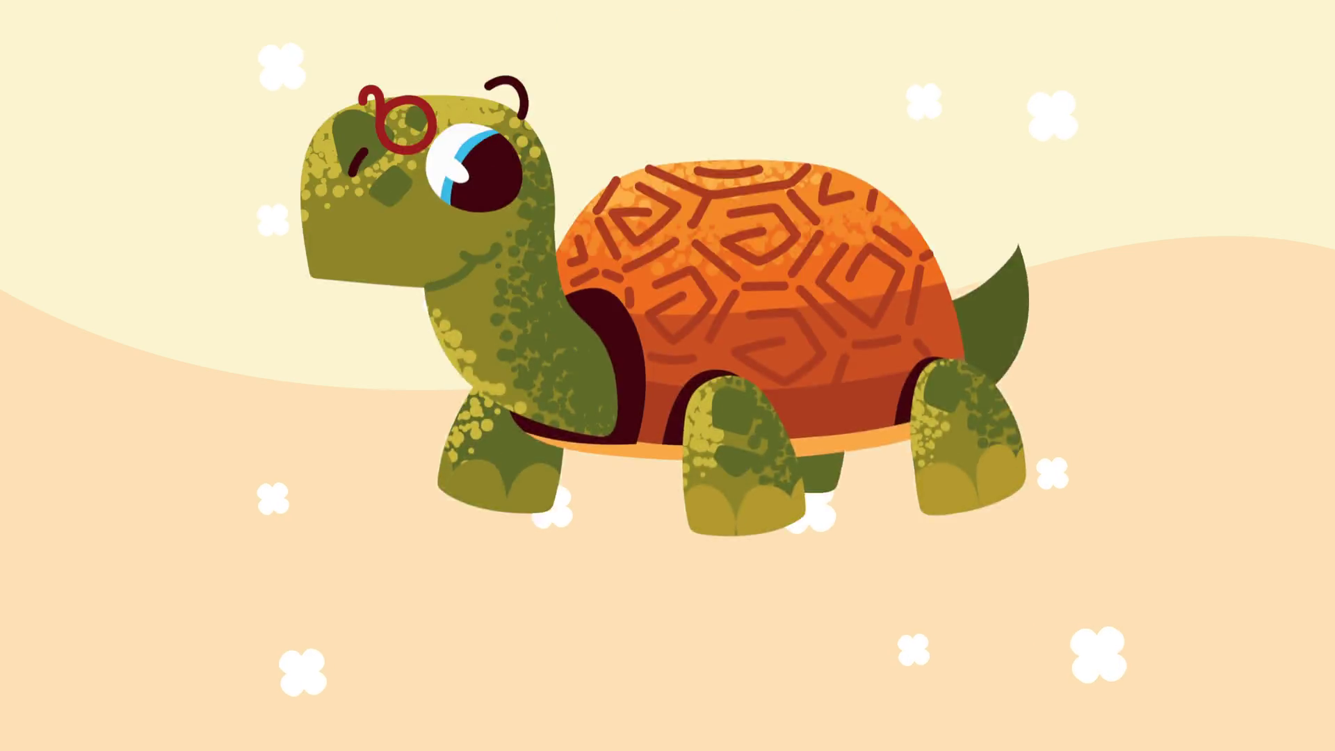 cute turtle comic character animation Motion Background 00:12 SBV ...