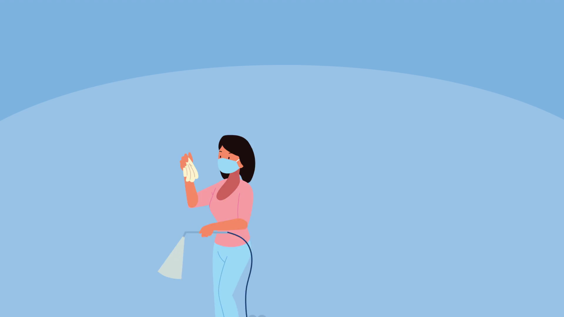 family characters and covid19 particles animation Stock Video Footage ...