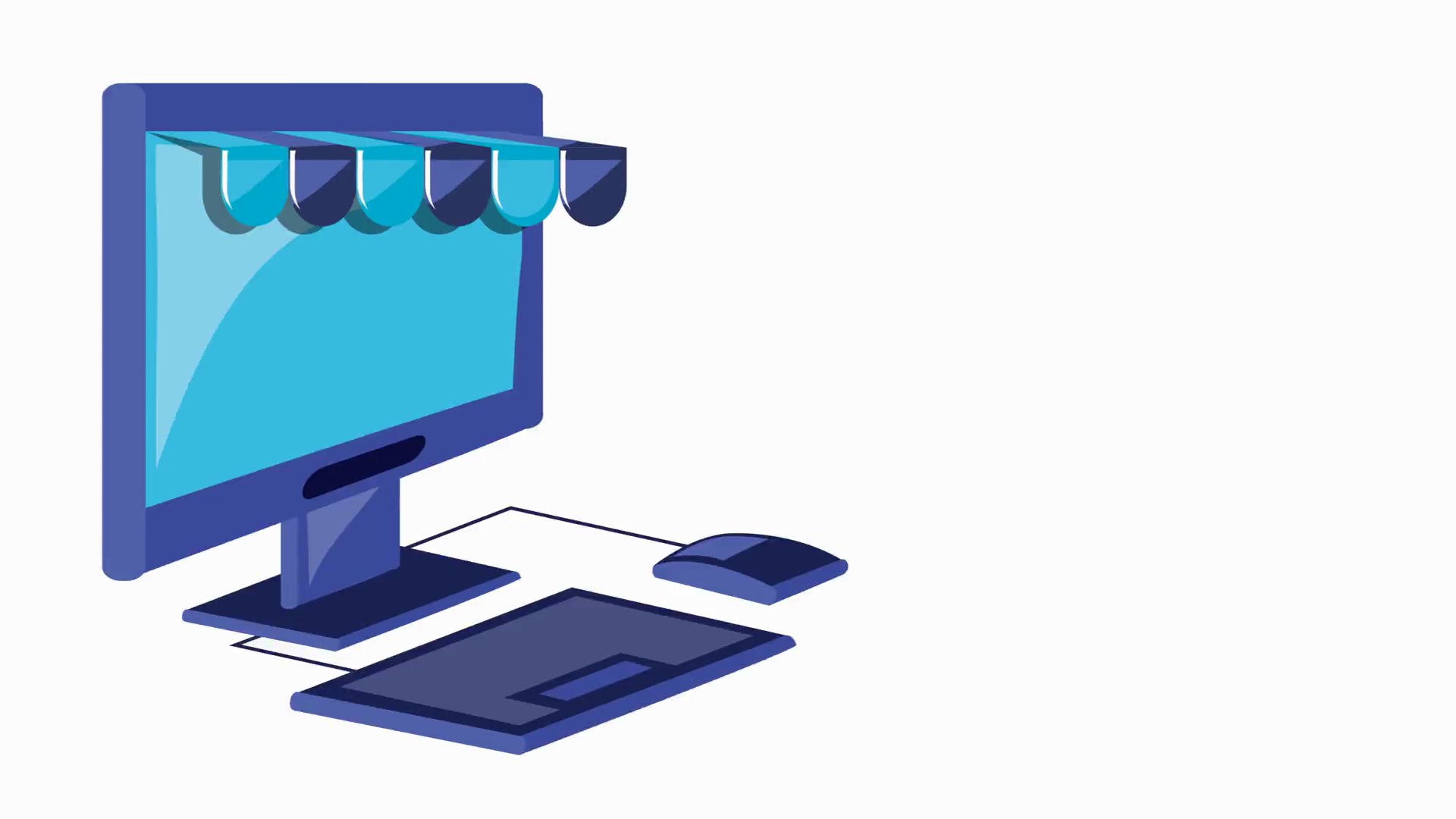 shopping online technology in desktop Motion Background 00:12 SBV ...