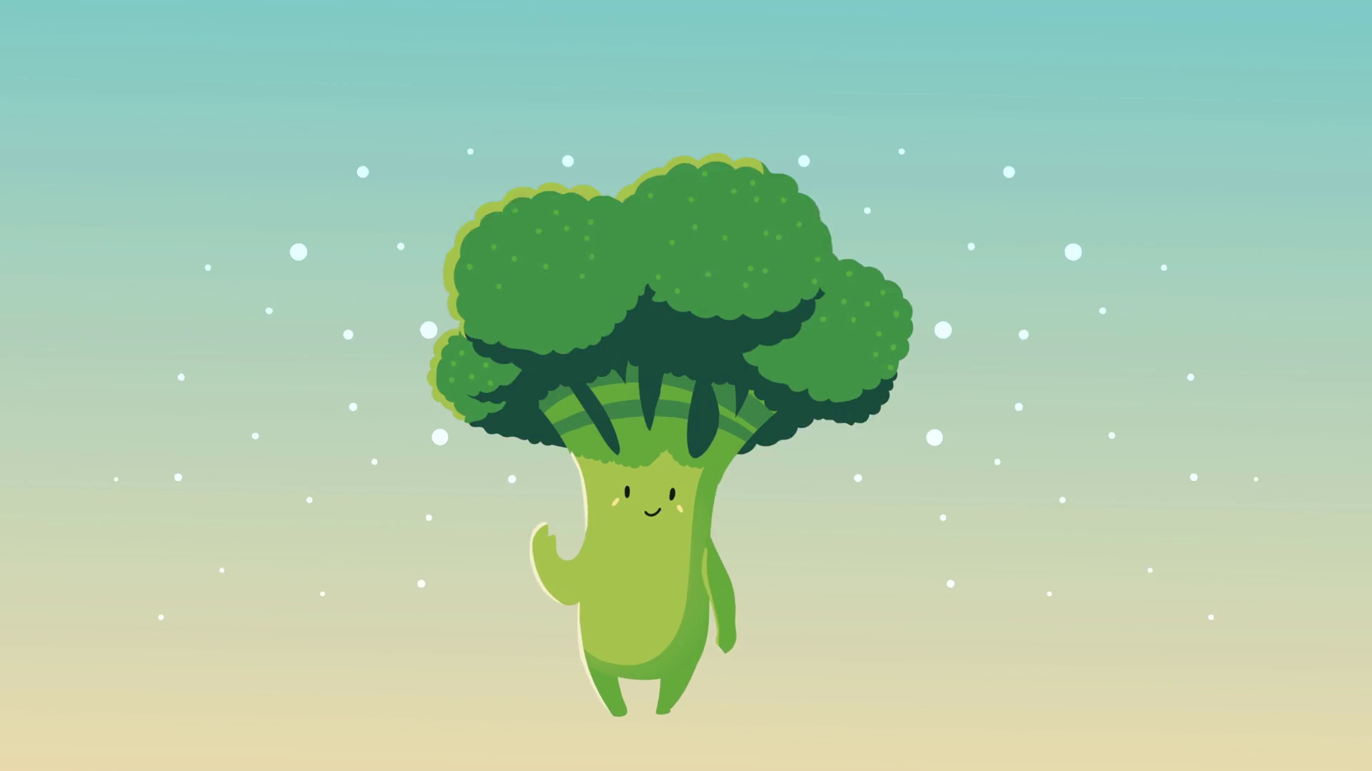 fresh broccoli vegetable character Motion Background 00:11 SBV ...