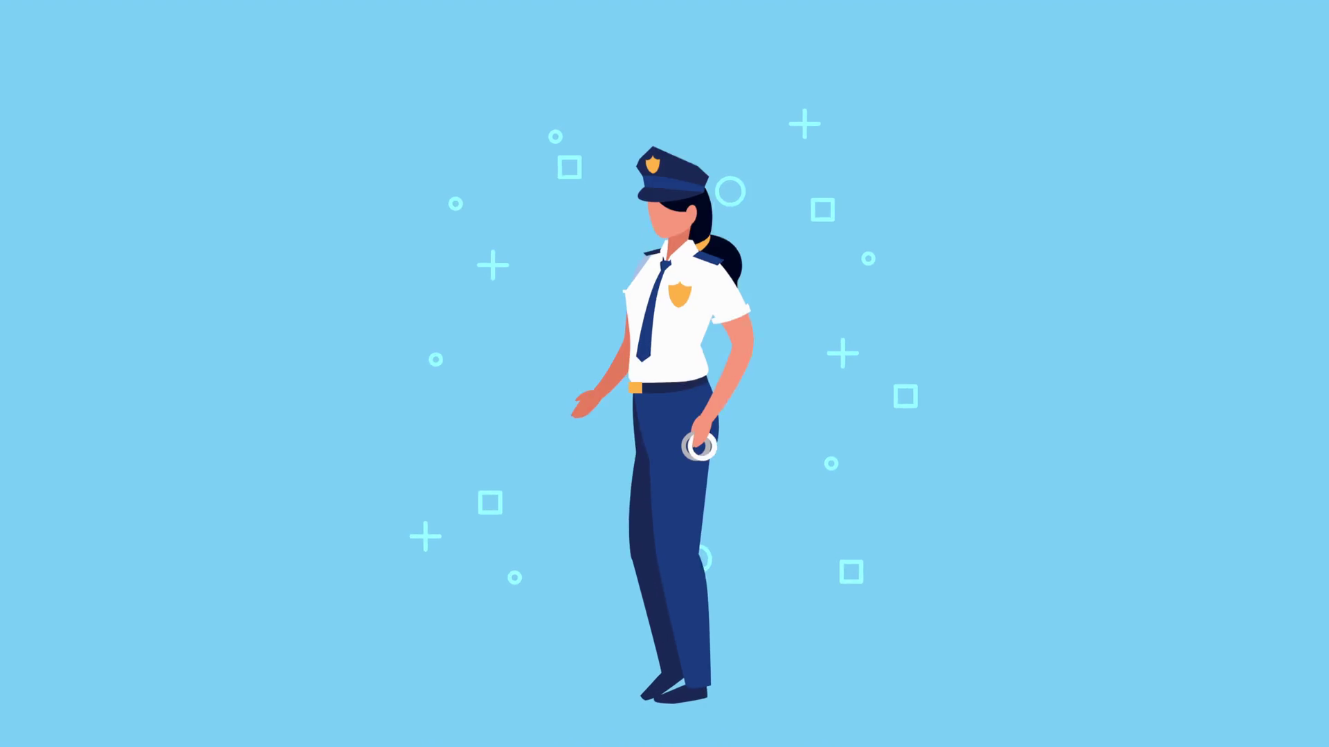 female police ocupation worker character animation Motion Background 00 ...