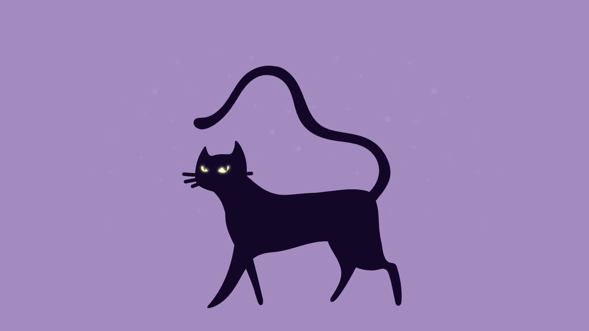 Happy Halloween Animation With Black Cat Stock Motion Graphics SBV ...