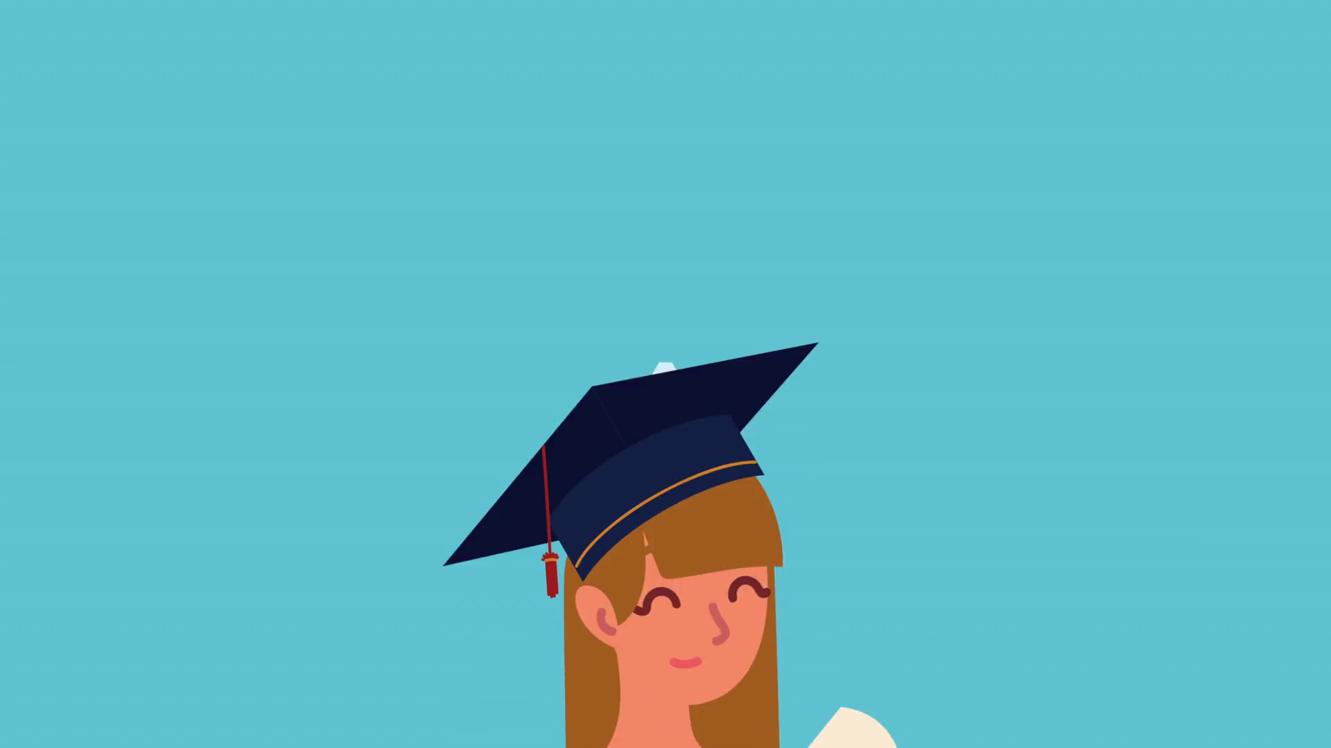 Graduation Animation With Girl Graduated Stock Footage SBV-347136324 ...