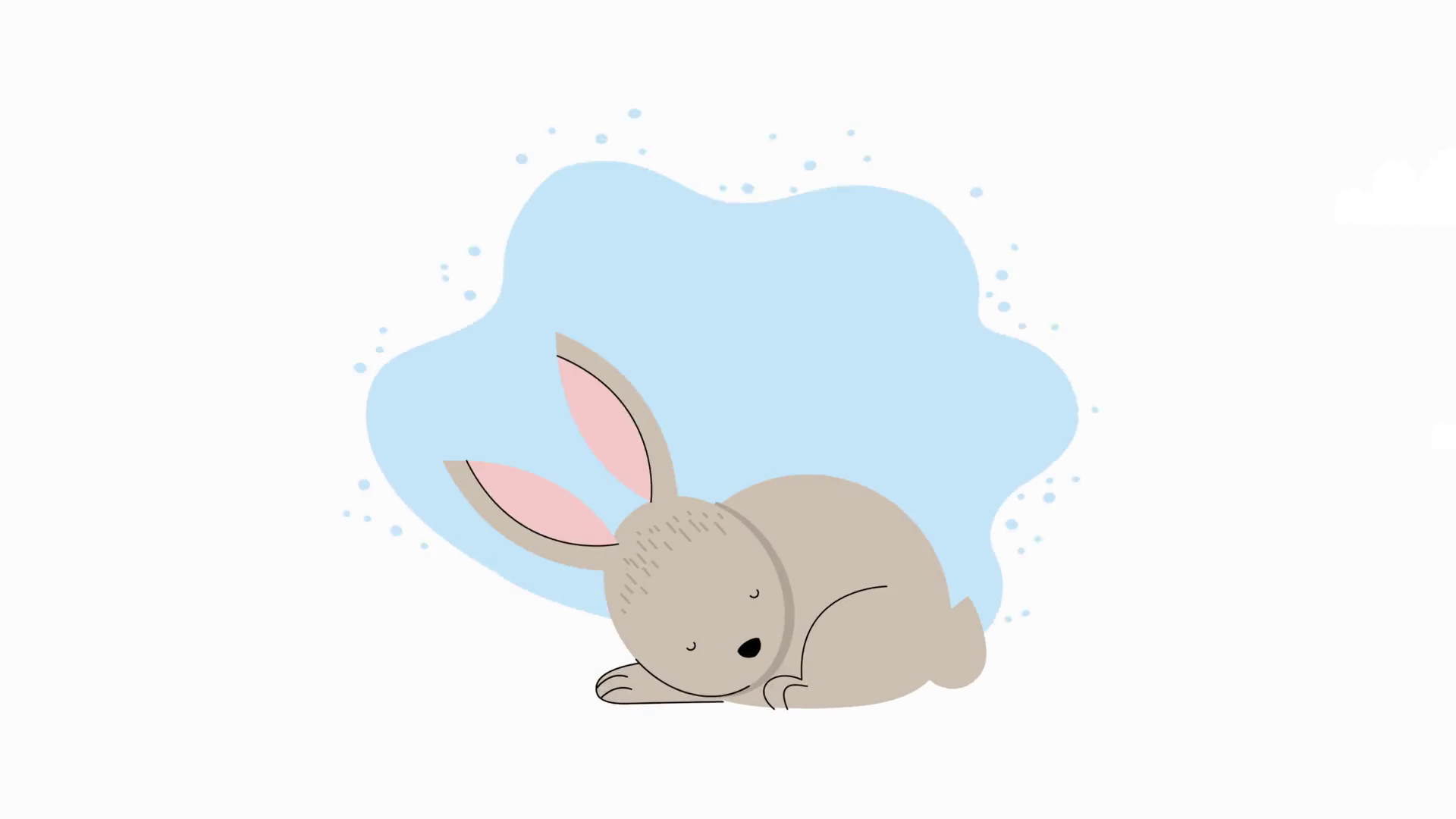 Cute Rabbit Sleeping Animation Animation Stock Motion Graphics SBV ...