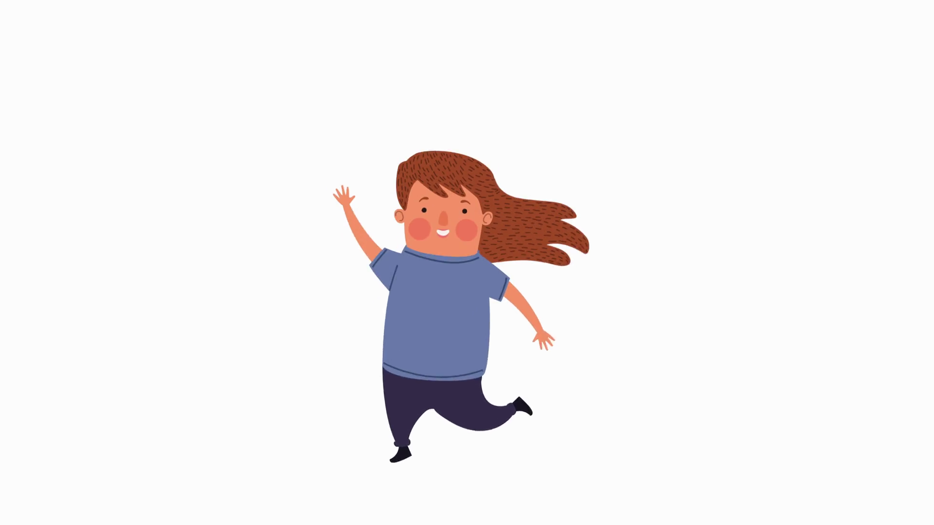 Young Woman Running Character Animation Stock Motion Graphics SBV ...