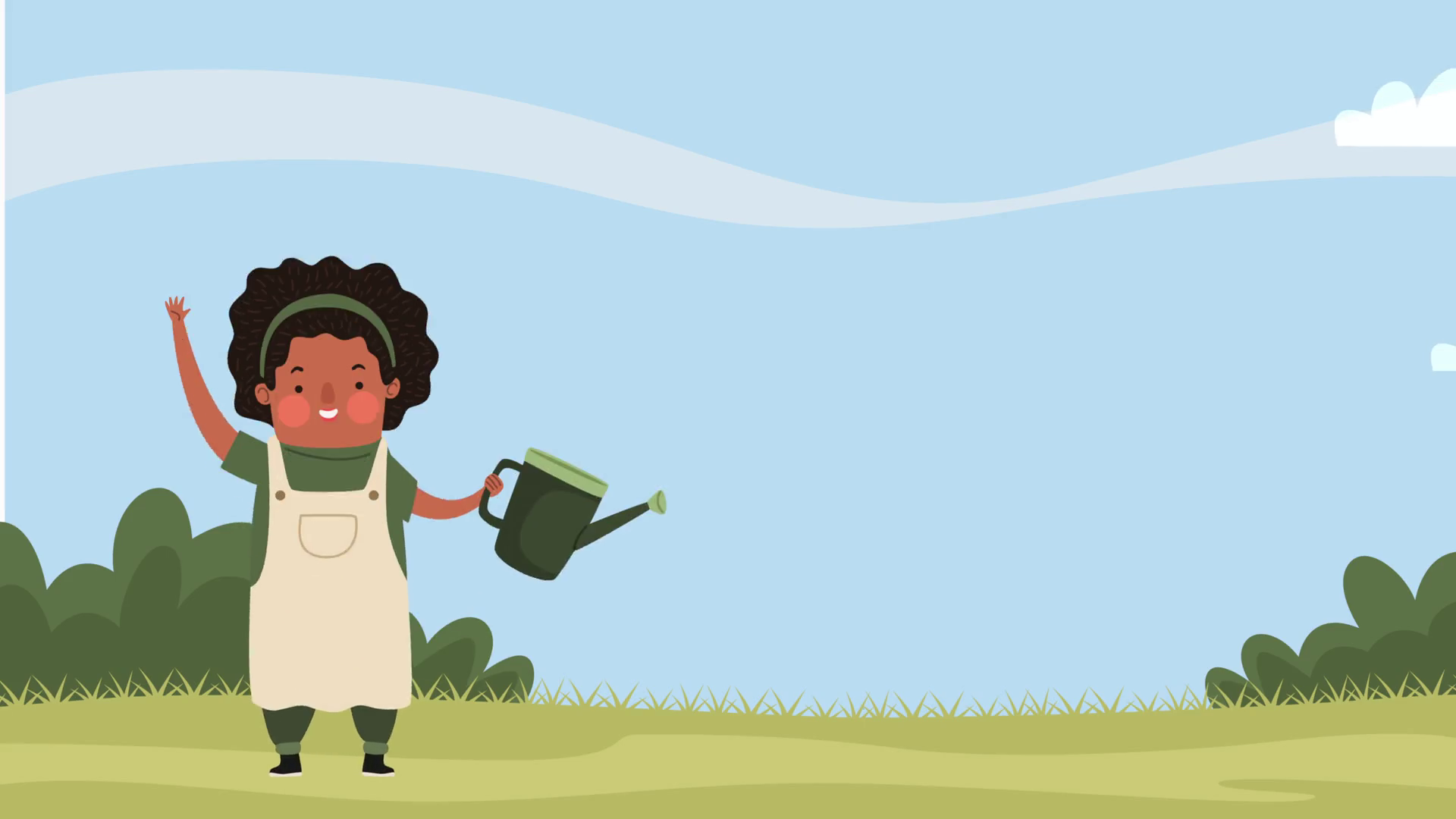 Afro Woman With Sprinkler Character Animation Stock Motion Graphics SBV ...