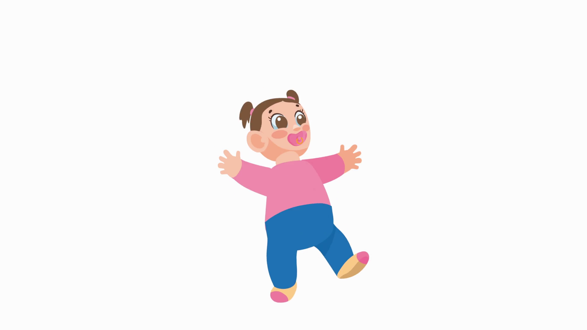 Little Girl Baby Character Animation Stock Motion Graphics SBV ...
