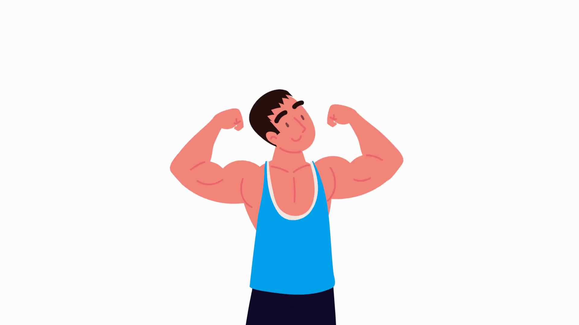 Strong Athletic Man Character Animation Stock Motion Graphics SBV ...