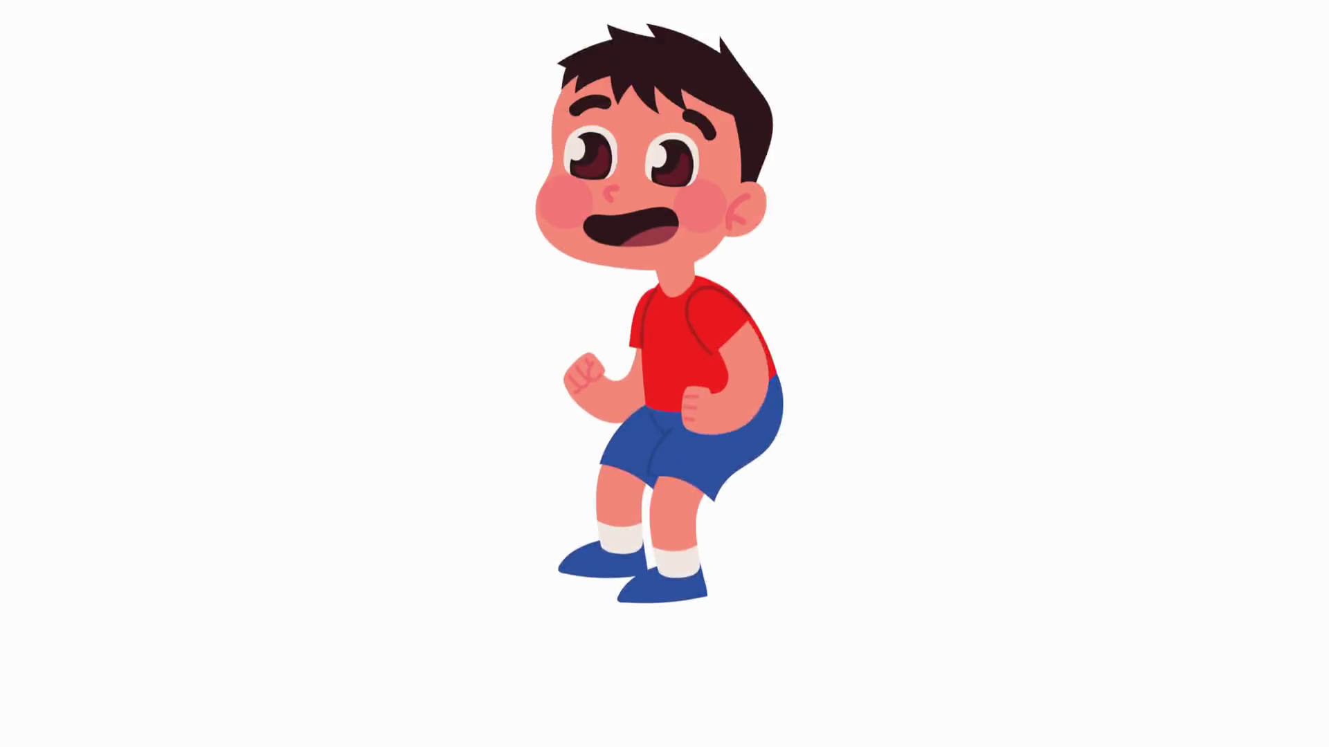 Happy Little Kid Character Animation Stock Footage SBV-347398273 ...