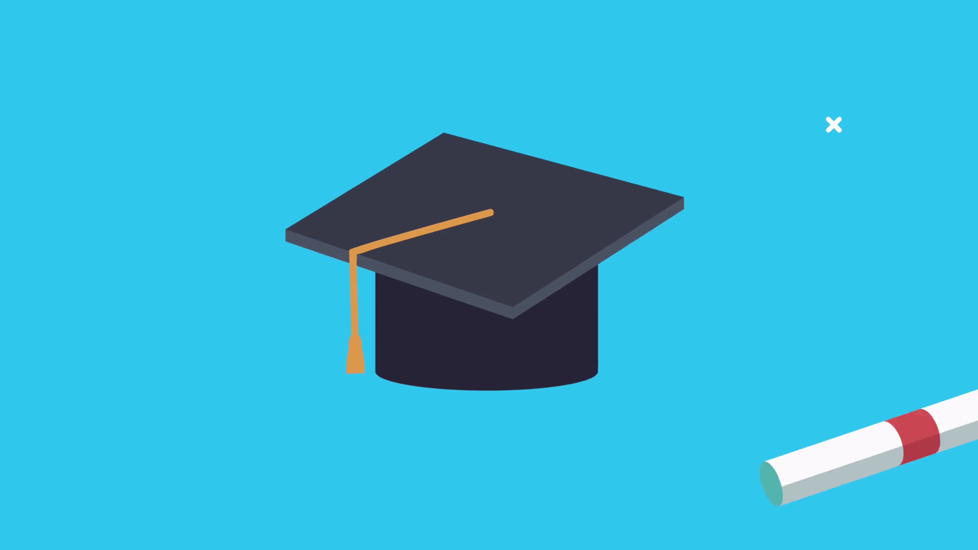 Back To School Animation With Graduation Hat Stock Footage SBV ...