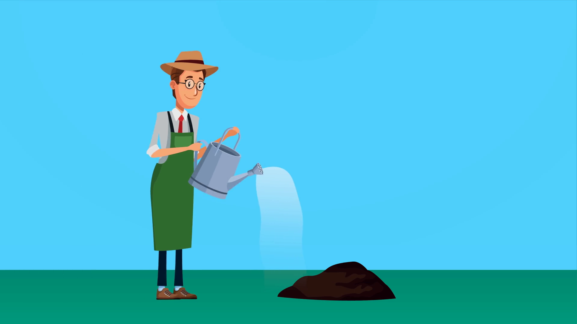 Elegant Gardener Businnessman With Sprinkler Stock Motion Graphics SBV ...