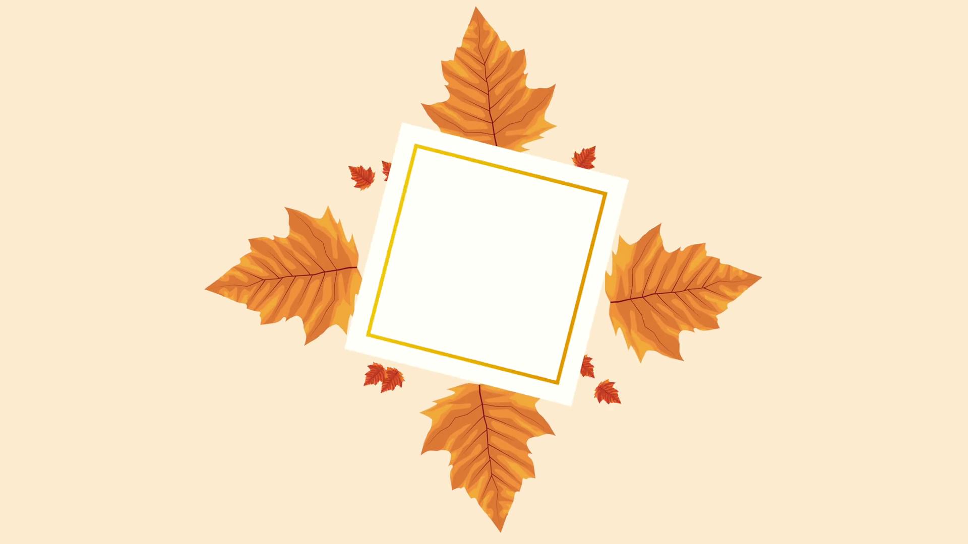 Hello Autumn Animation With Leafs Pattern 4k Stock Motion Graphics SBV ...