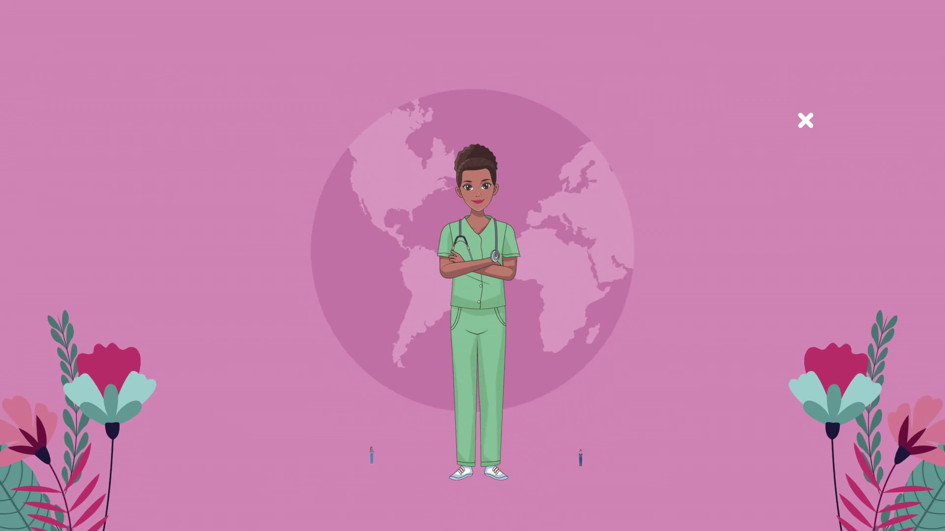 Three Nurses Earth Planet Characters Stock Footage SBV-346467835 ...