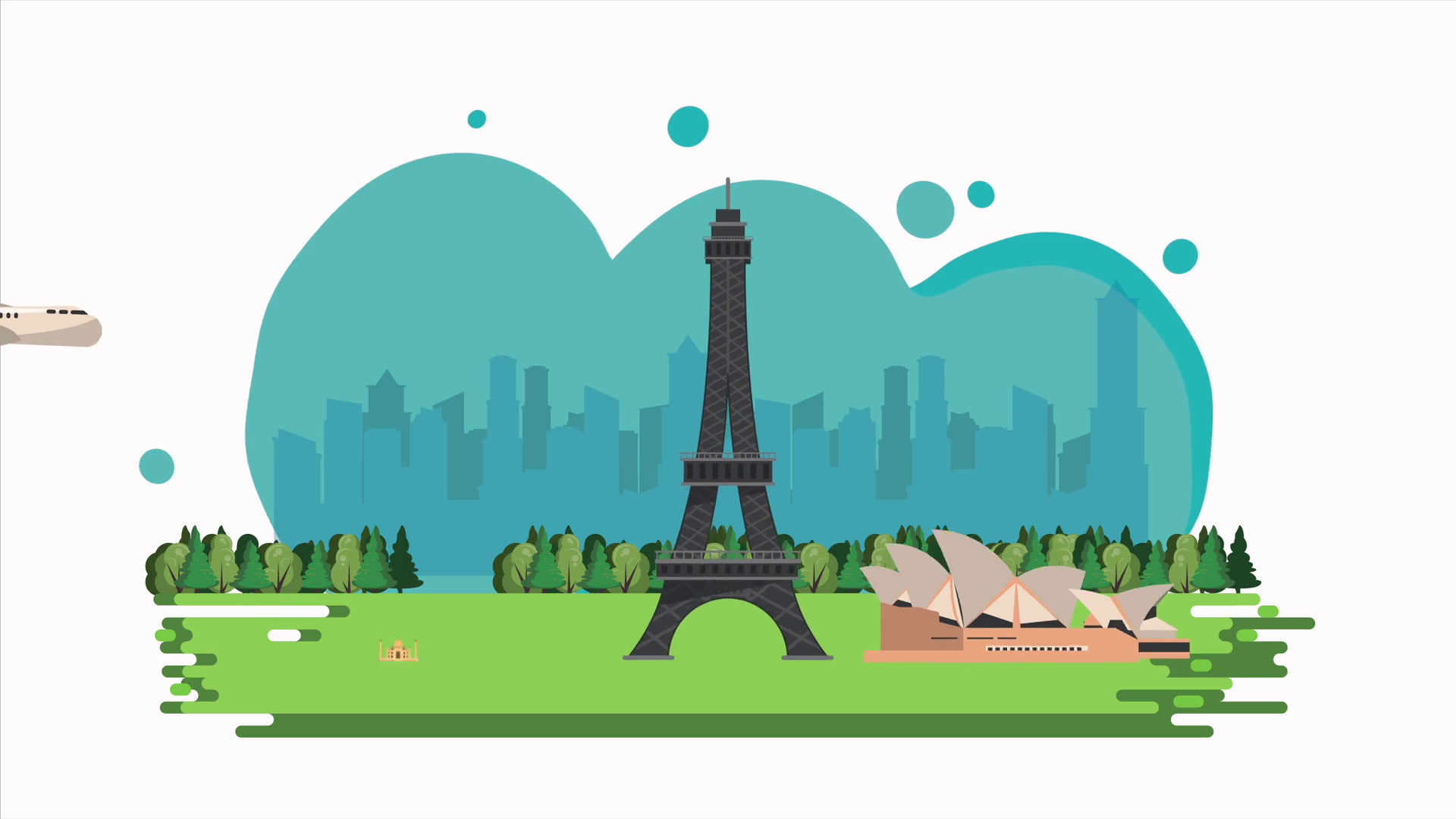 Travel At Monuments Of World In Field 4k Stock Motion Graphics SBV ...