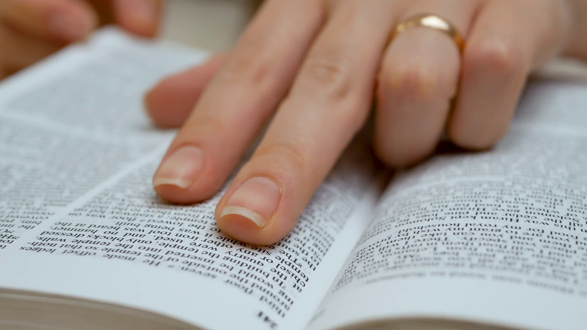 Fingers Touch Holy Bible Scripture Religion Stock Footage SBV-352938513 ...