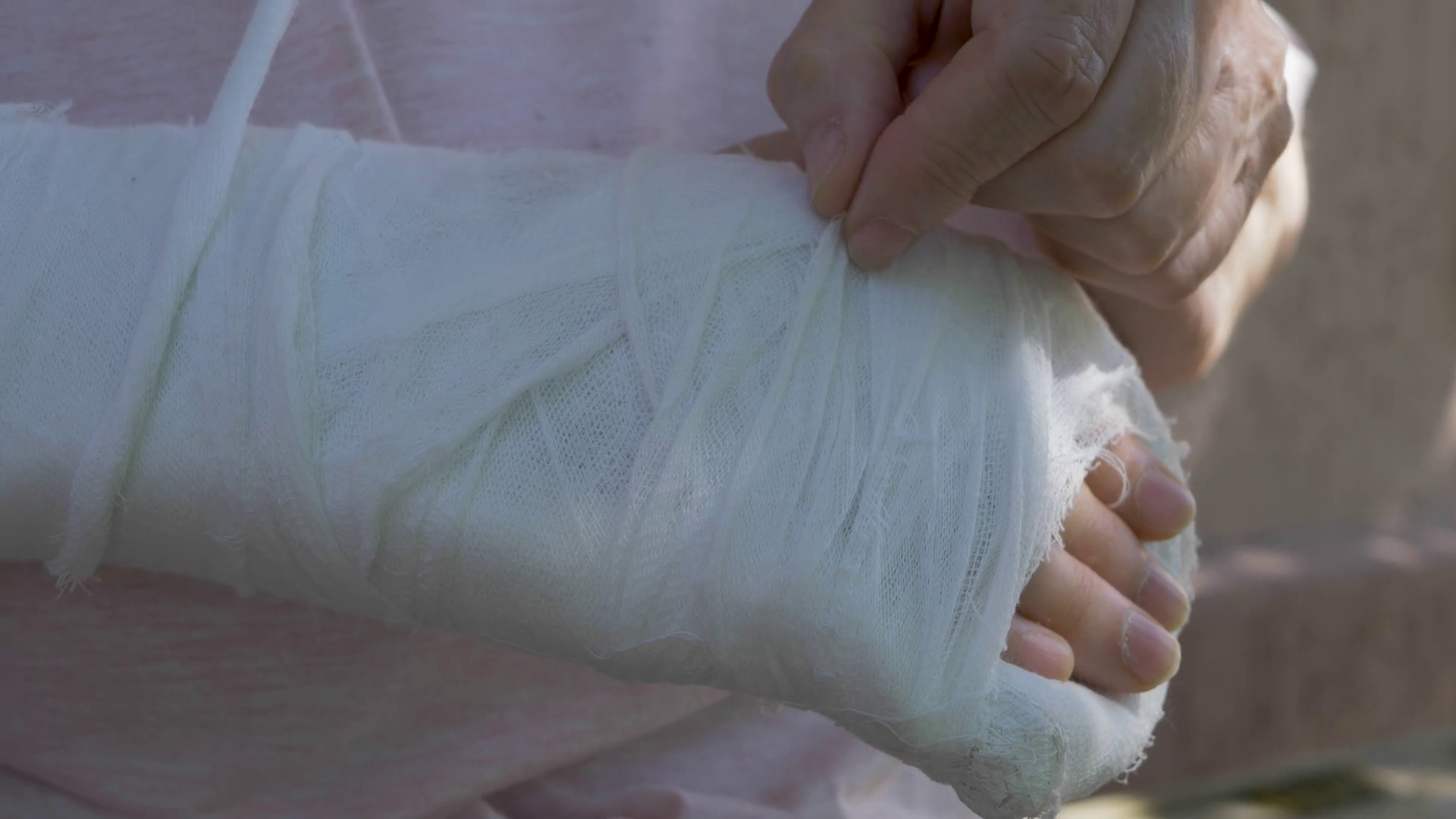 Fracture Hand Of Woman Broken Arm In Plaster Stock Footage SBV ...