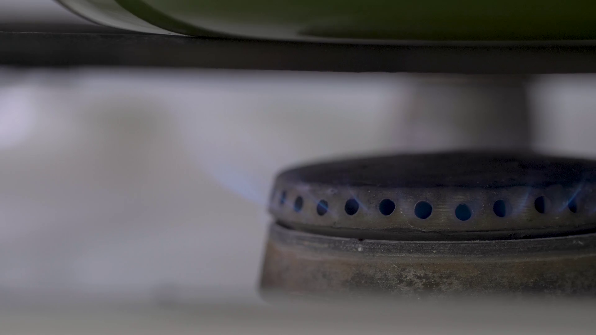 Pan On Gas Fire Of Stove At Kitchen Food Stock Footage SBV-348555270 ...