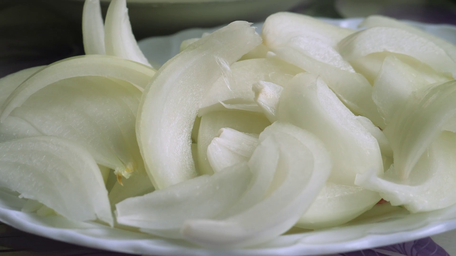 Sliced White Onion In Bowl Preparation Of Stock Footage SBV-337867835 ...