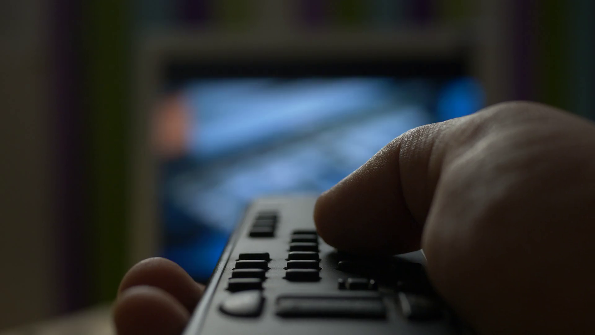 Unrecognizable Hand Switching Channels On Tv Stock Footage SBV ...