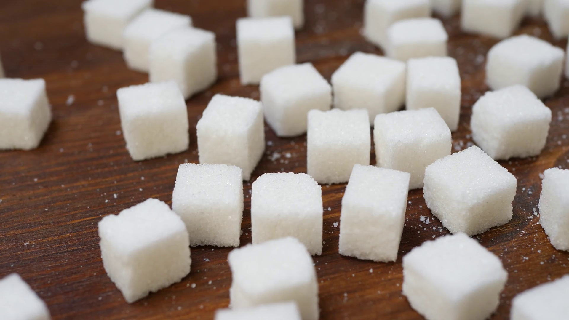 White Lump Sugar Refined On Brown Wooden Stock Footage SBV-336798940 ...