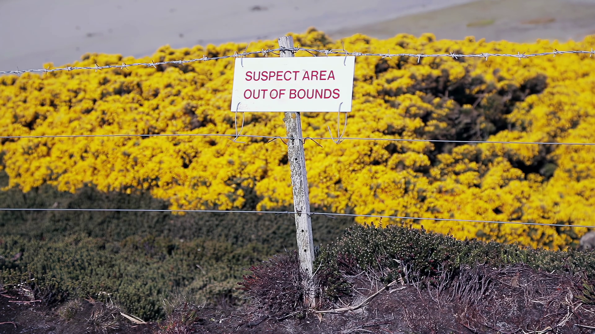 Landmine Warning Sign From Falklands War - Stock Footage SBV-352026577 ...
